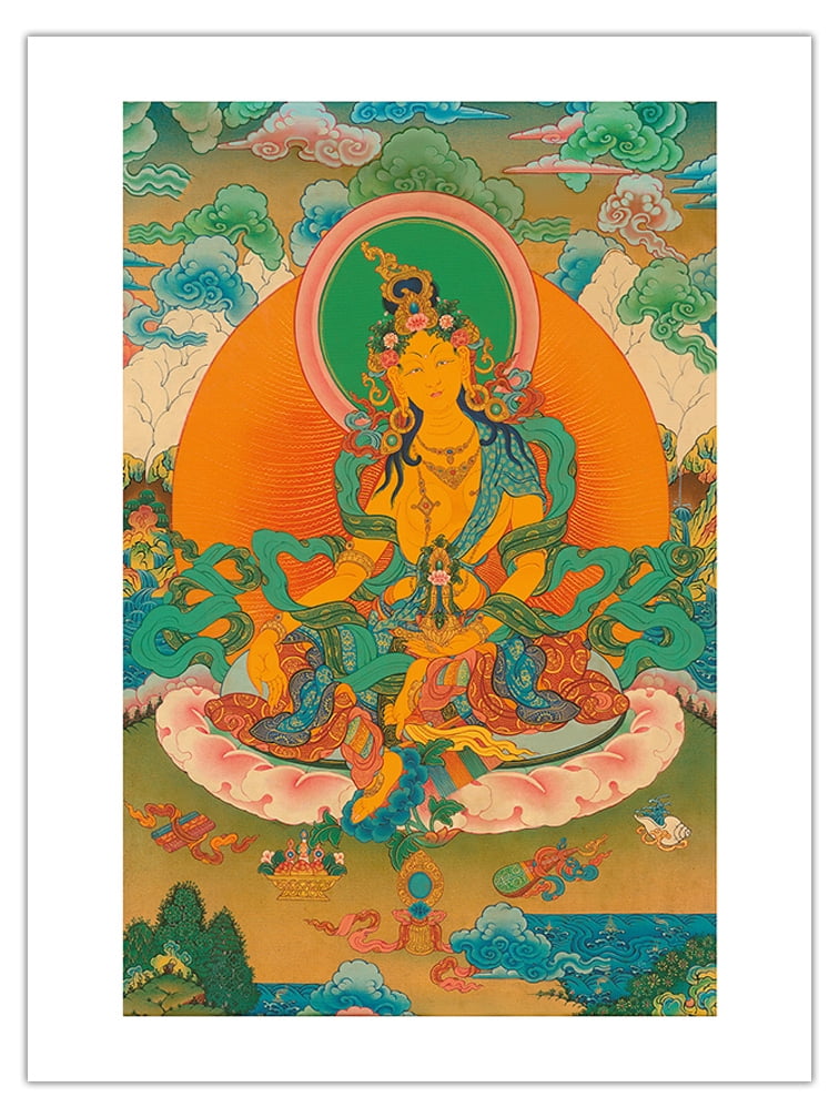 Yellow Tara (Buddhist Deity) - Trembler of the Three Worlds - Vintage ...