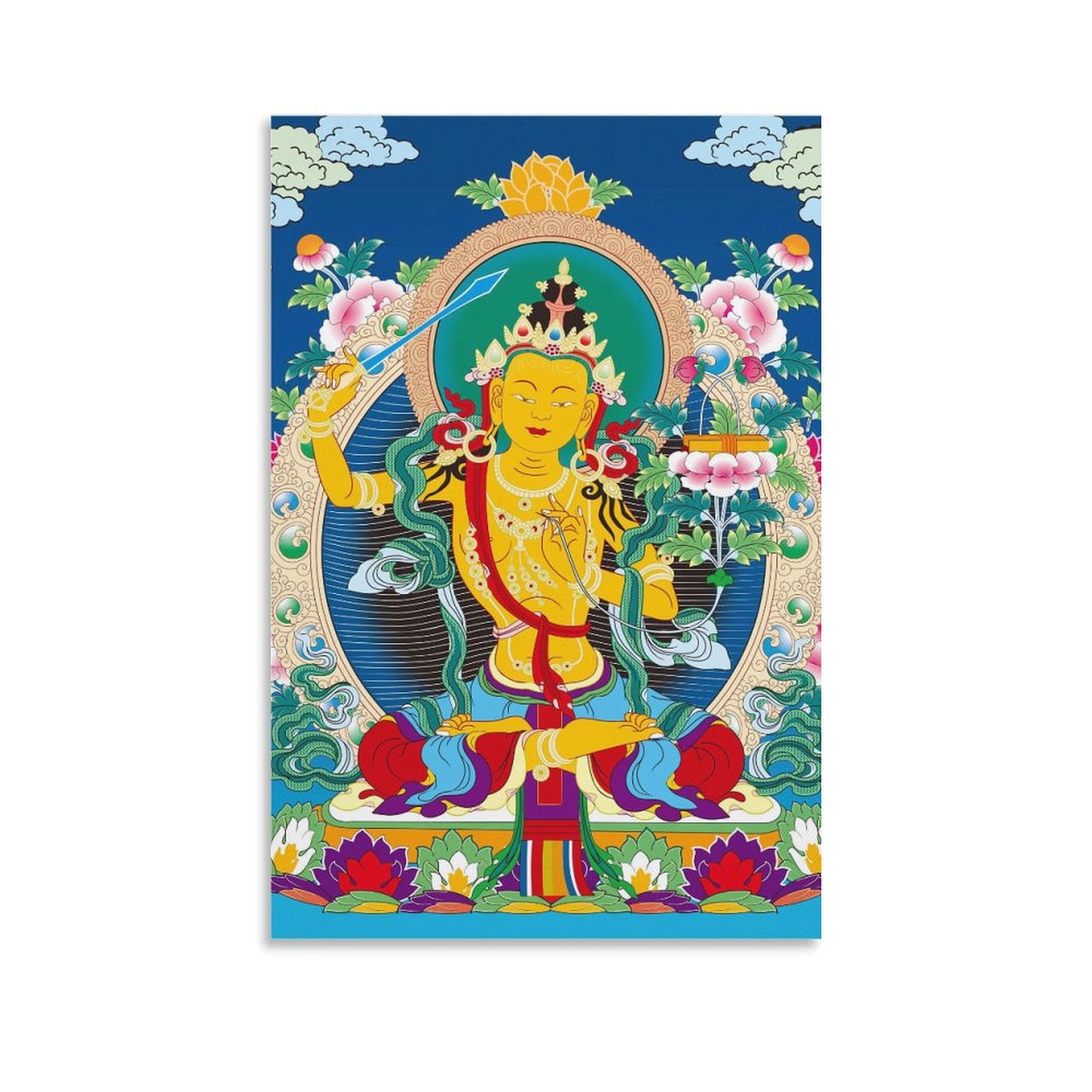 Yellow Tara Tibetan Thangka Painting Poster (1) Gifts Canvas Painting ...