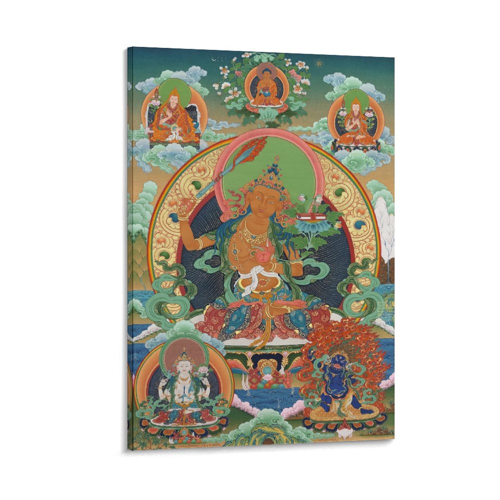 Yellow Tara Tibetan Thangka Painting Poster (3) Painting On Canvas Wall ...