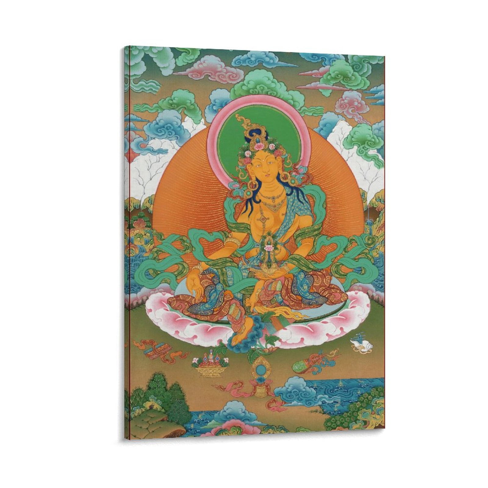 Yellow Tara Tibetan Thangka Painting Poster (4) Painting On Canvas Wall ...