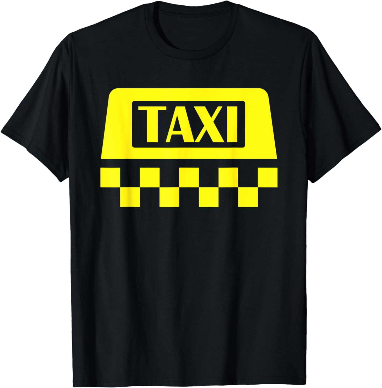 Yellow Taxi Costume Halloween Funny Taxi Driver Men Driving T-Shirt ...