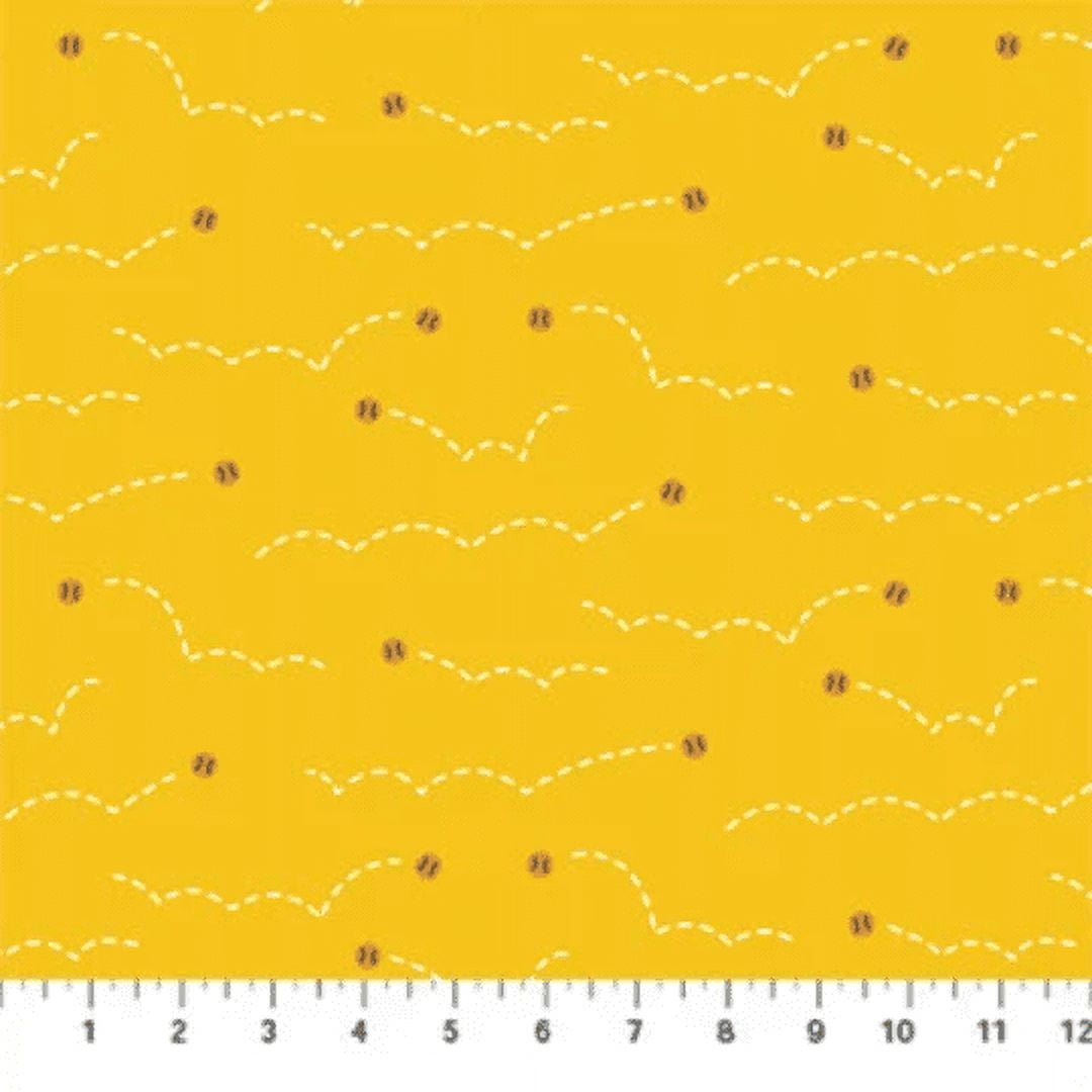 Yellow Tennis Ball bounce - FIGO Fabrics Best Friend Sold by the ...