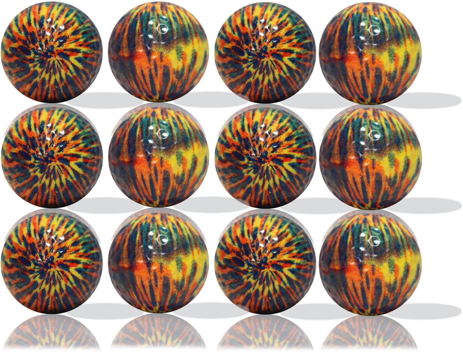 Yellow Tie-Dye Golf Balls 12 Pack - Walmart.com
