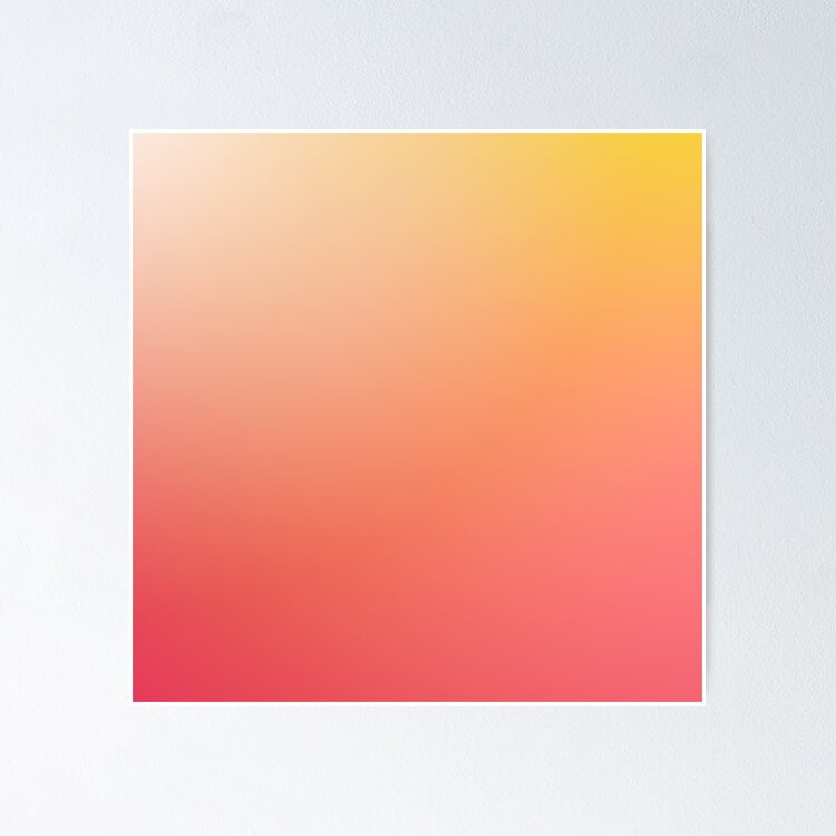 Yellow To Orange Ombre Color Palette Poster- Unframed Poster | Wall Art ...