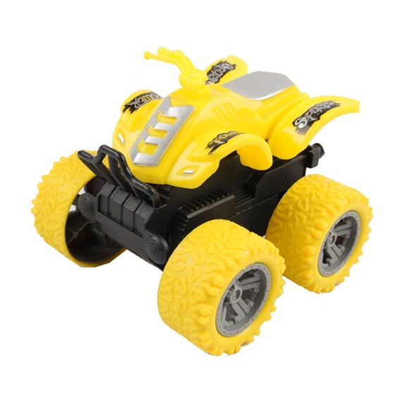 Yellow Toddler Inertial Racing Car Toy Push Go 360 Stunt Spin Flip ...