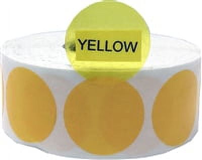 Yellow Transparent Circle Labels | 1" inch Round - 500 Pack ...