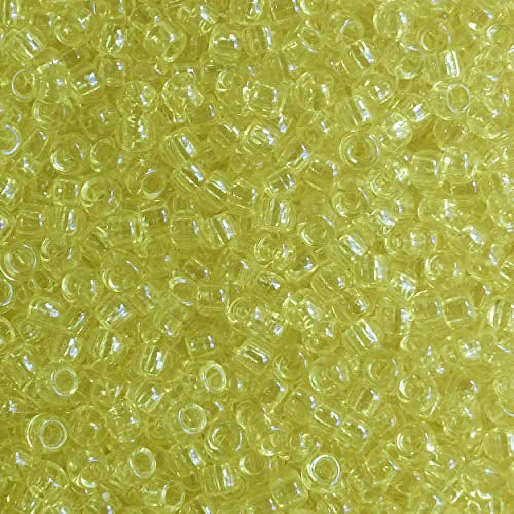 Yellow Transparent Crow Beads Pony Beads Made in USA 6x9mm - Walmart.com