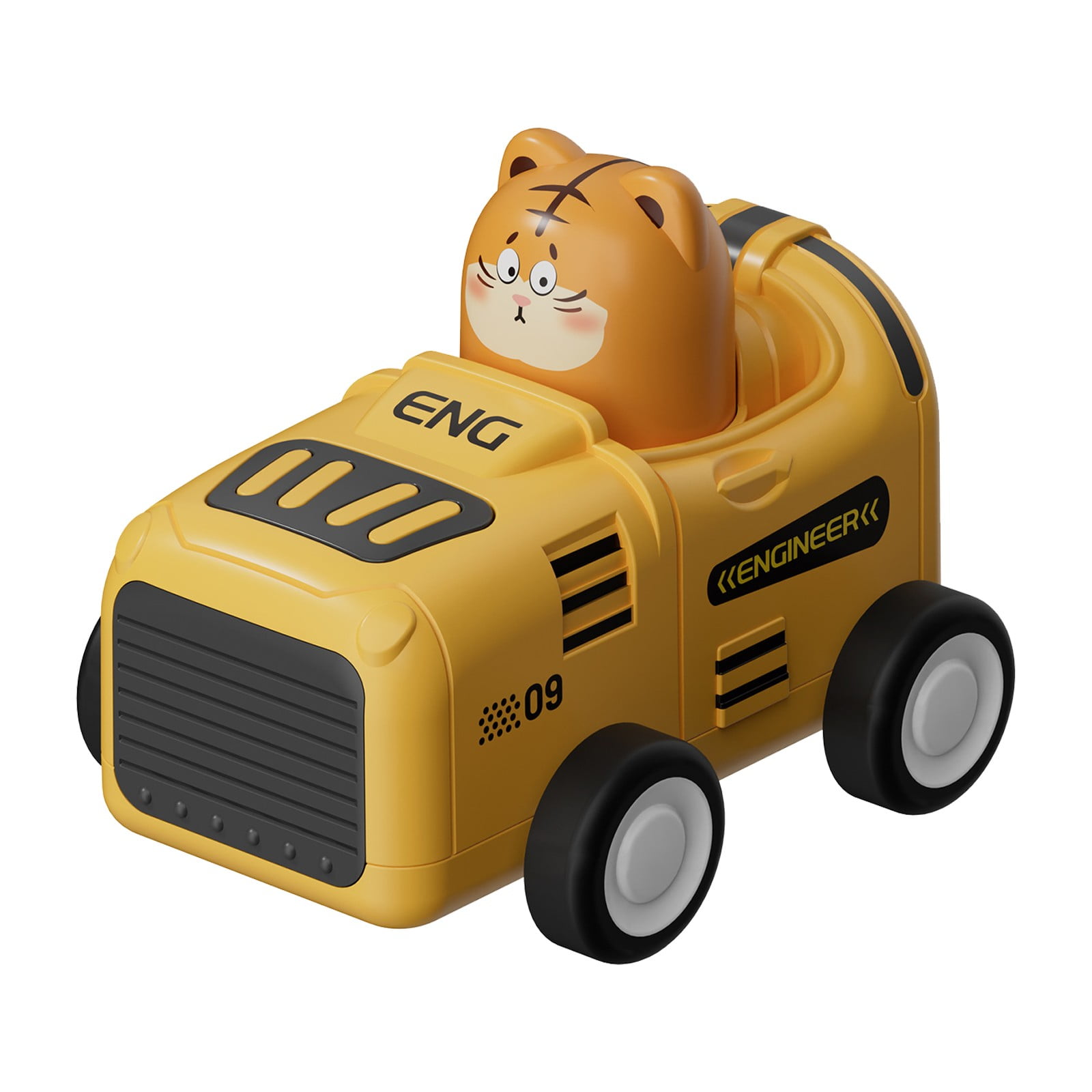 Yellow Transparent Educational Car Toy With Working Gears, Simple Push ...