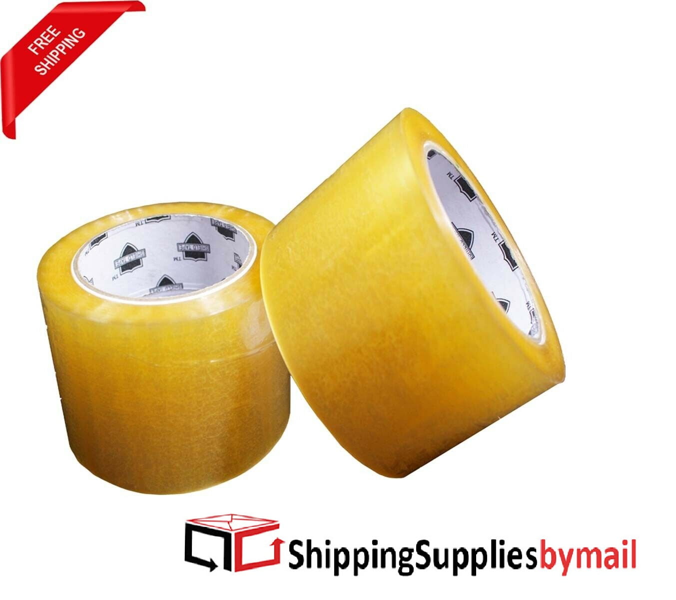 Yellow Transparent Hybrid Acrylic Packing Tape, 2 Inch x 110 Yards, 1. ...