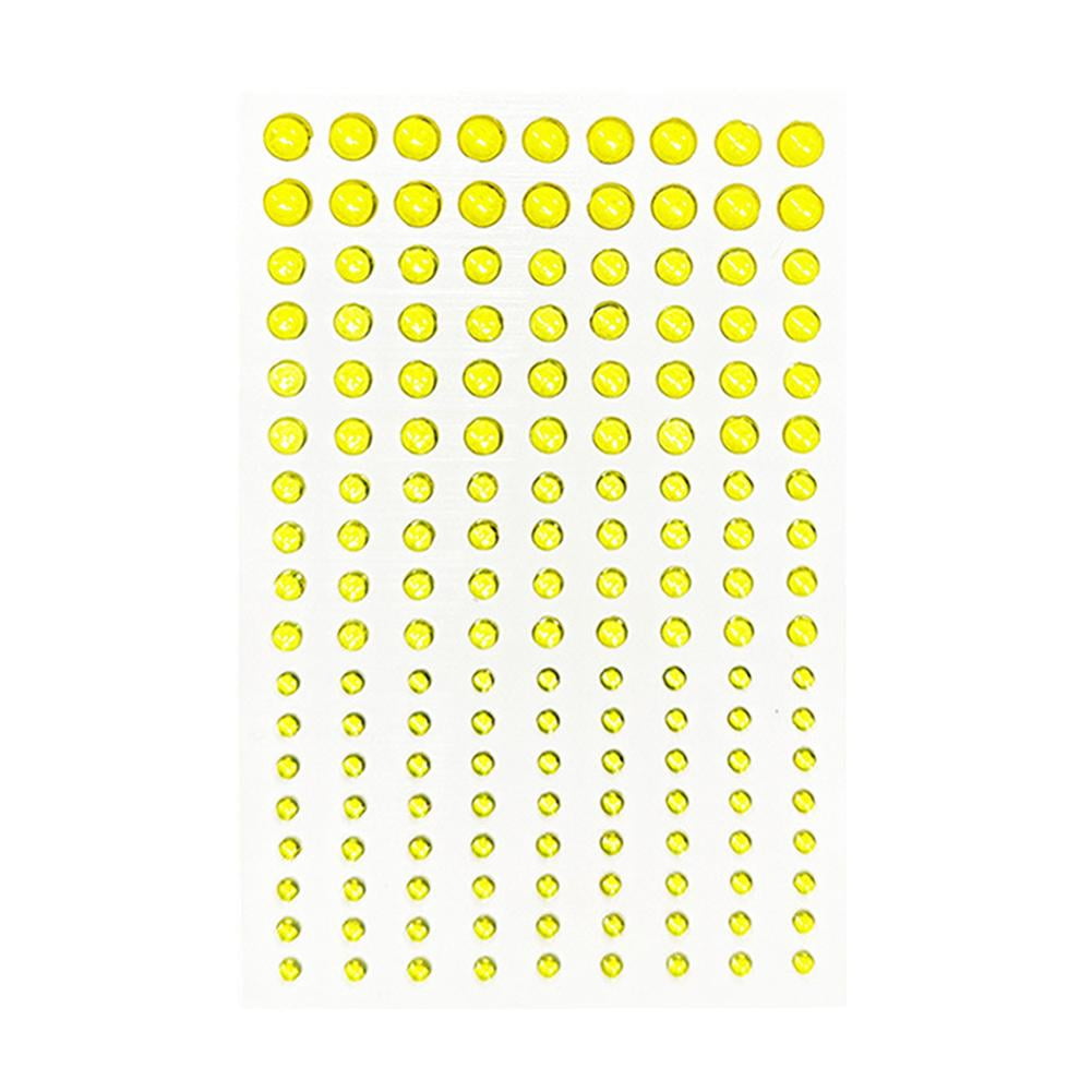 Yellow Transparent Water Droplets Girl Group Makeup Stickers Diamond ...