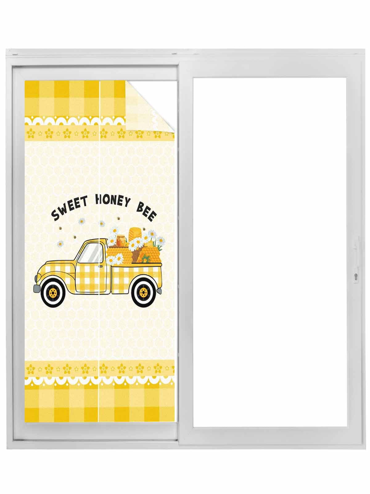 Yellow Truck Window Privacy Film, Spring Bees Daisy Car Star Buffalo ...