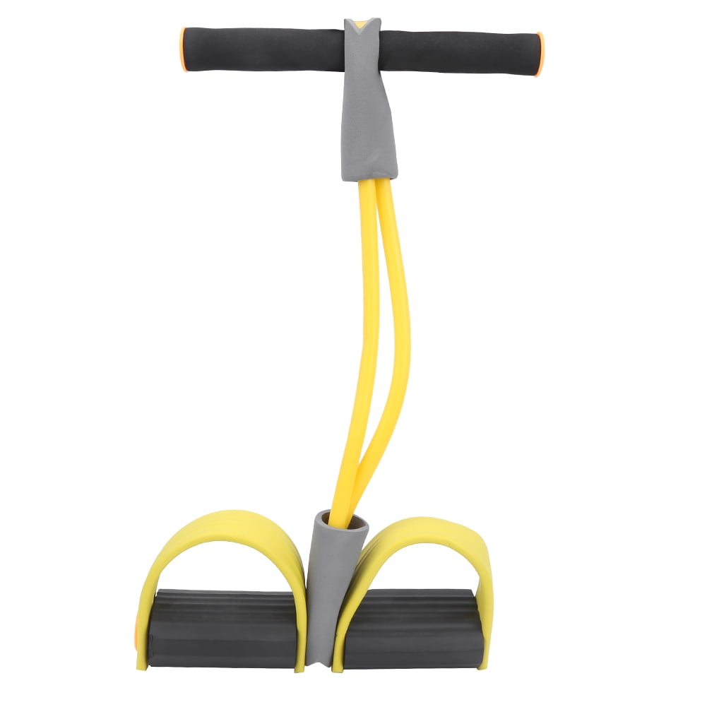 Yellow Tube Foot Pedal with Pull Rope and Elastic Leg Puller for Sit-Up ...