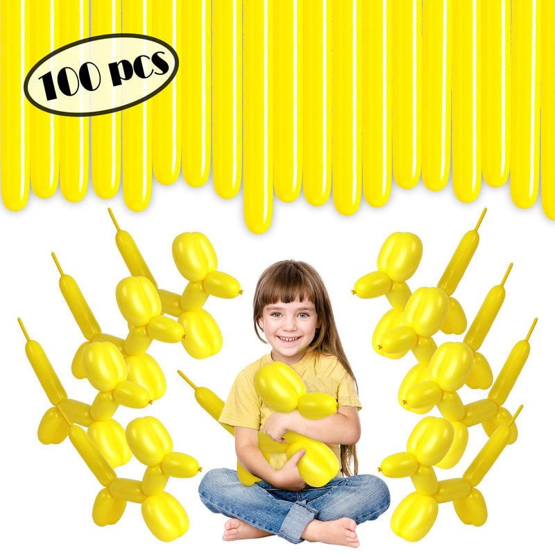 Yellow Twisting Balloons - Long Balloons - 100 Pack - Walmart.com