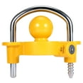 Yellow Universal Hitch Trailer Lock with 2 Keys for 1-7/8", 2", and 2-5 ...