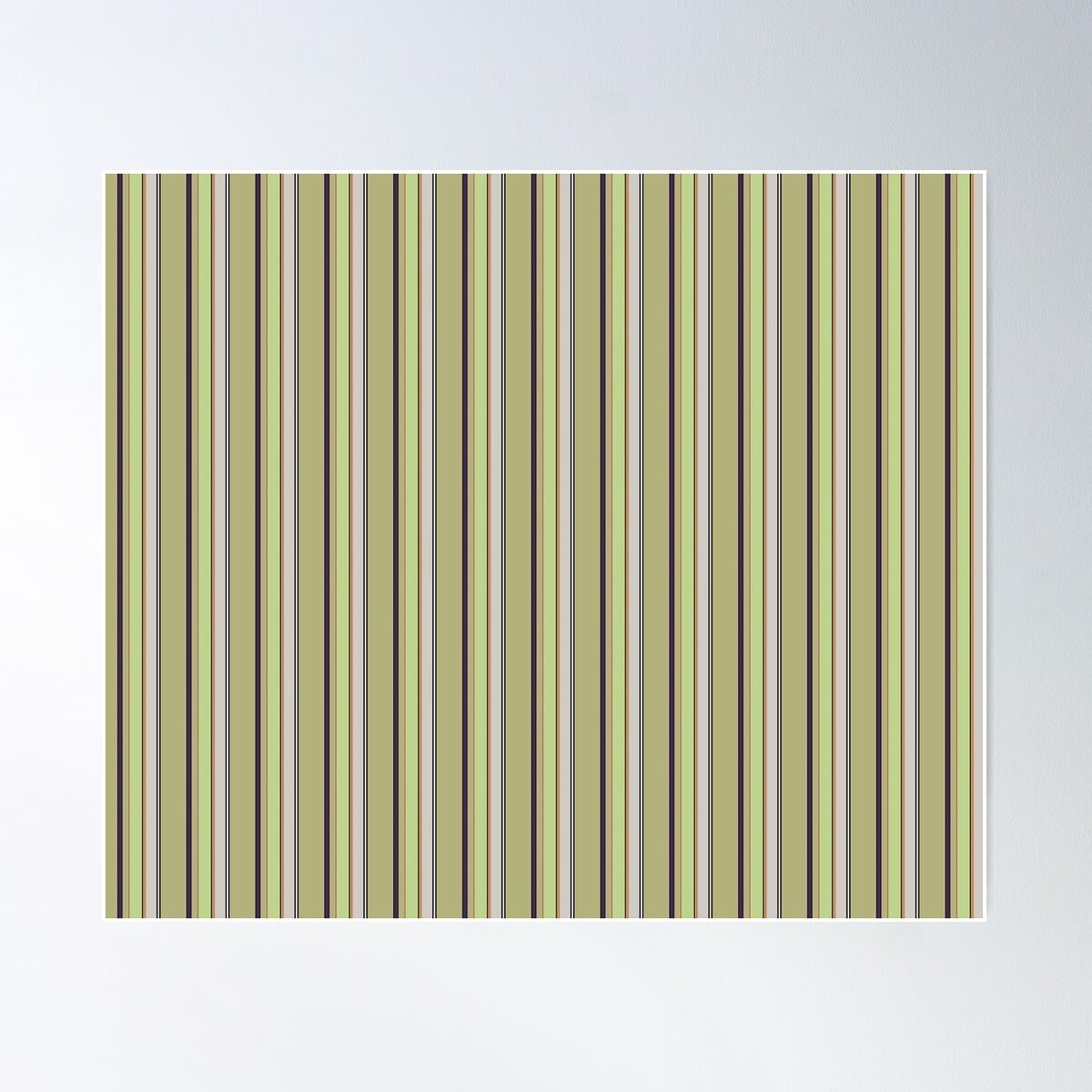 Yellow Vertical Stripes Retro Pattern Poster Wall Art, Modern Wall Decor For Living Room Bedroom ...