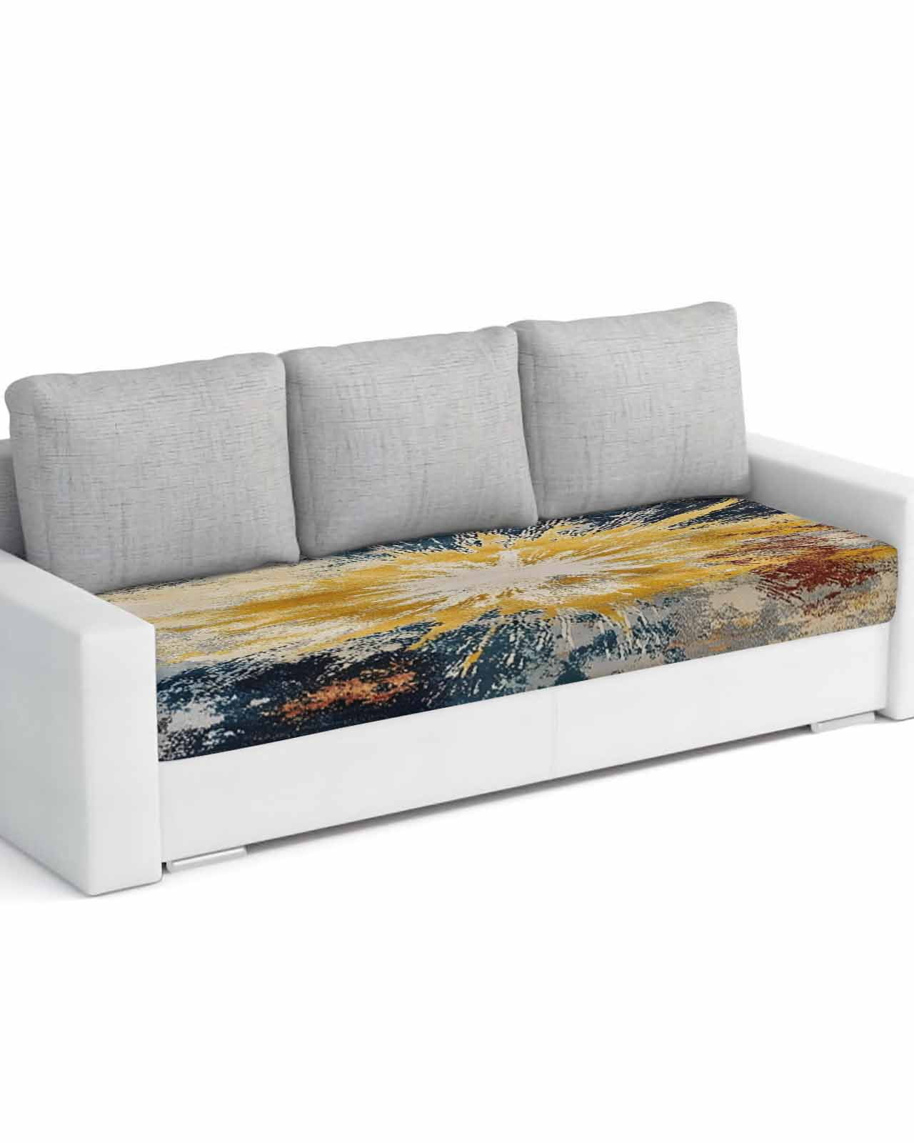 Yellow Vintage Sofa Couch Cushion Covers Washable, Removable ...