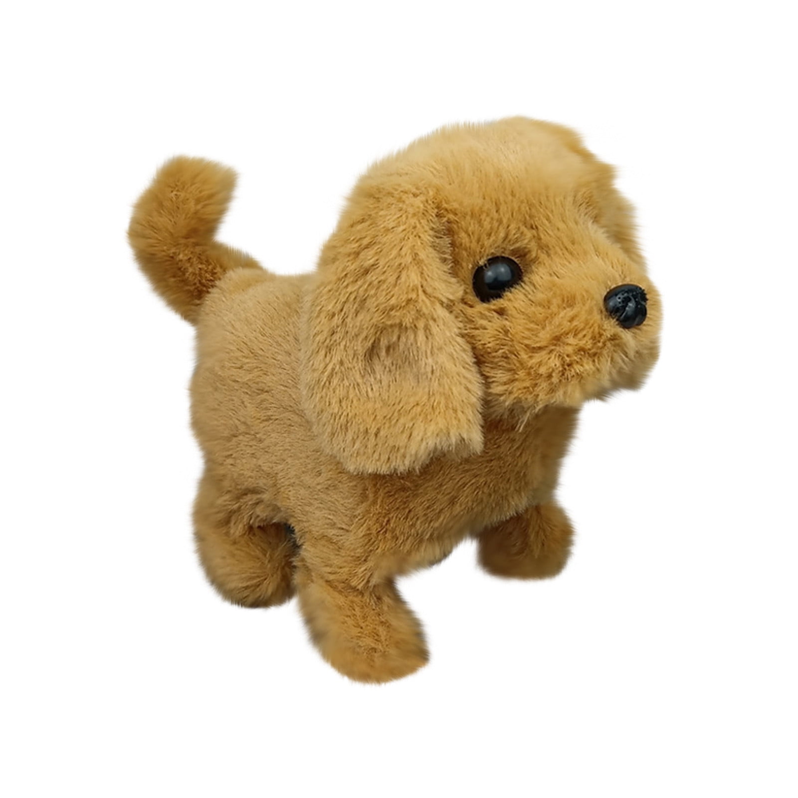 Yellow Walking Barking Yellow Labrador Plush Toy Dog Simulation ...