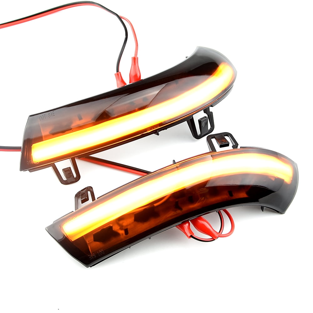 Yellow - Water Blink Dynamic Flowing Side Mirror LED Turn Signal Light ...