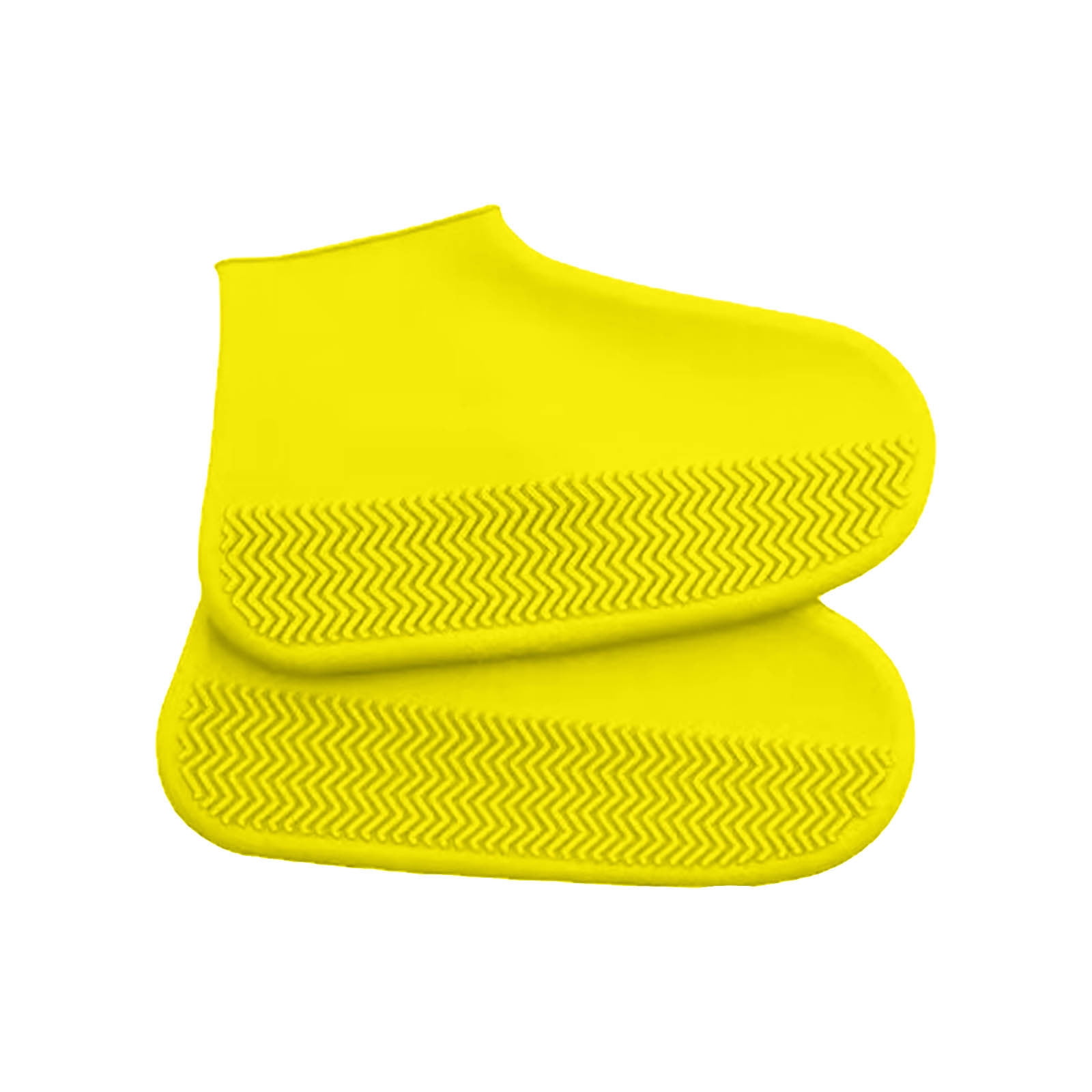 Yellow Waterproof Silicone Rubber Shoe Covers for Rain,L Size 11.5inch ...