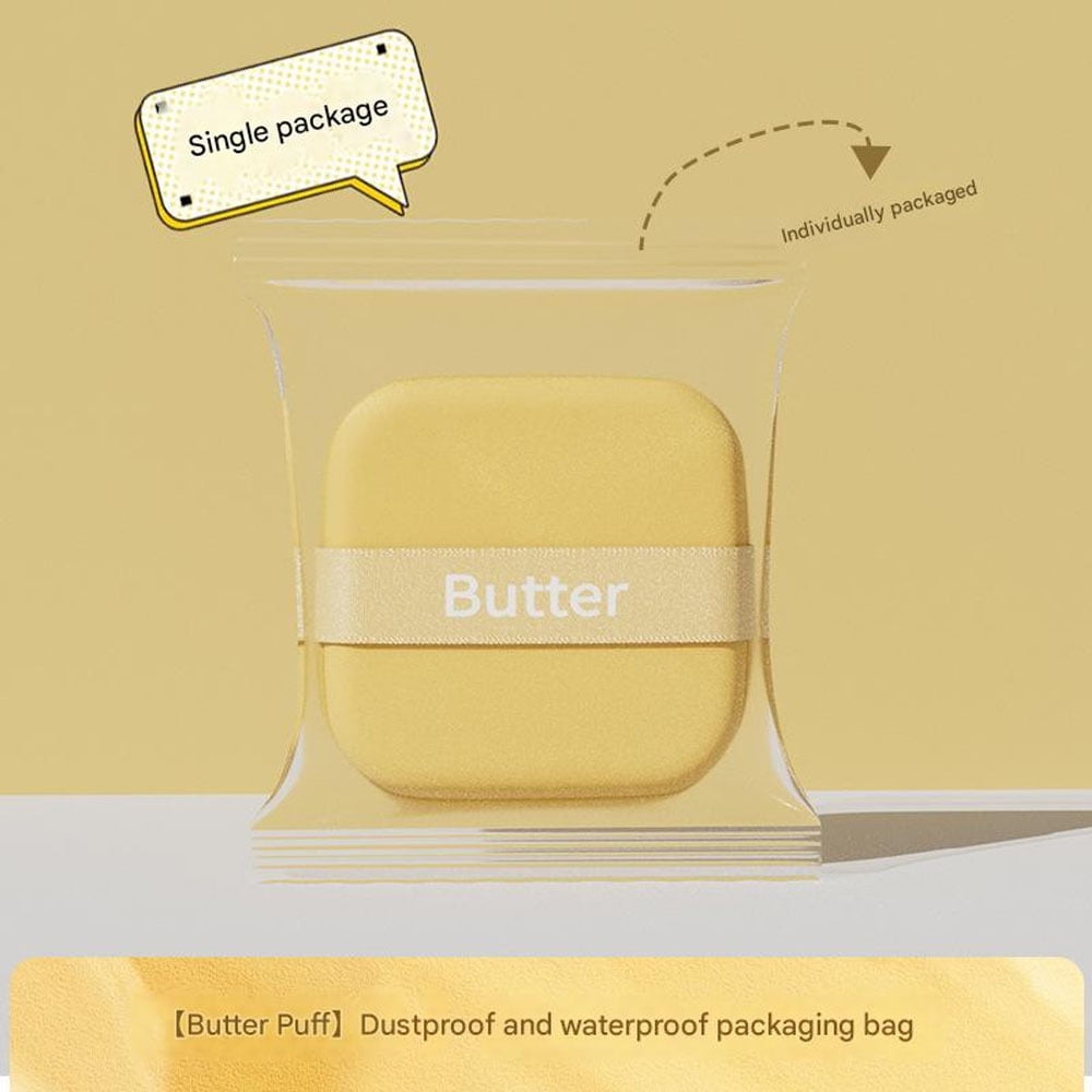 Yellow Wet Dry Foundation Sponge Square Cake Blender Buildable Coverage ...
