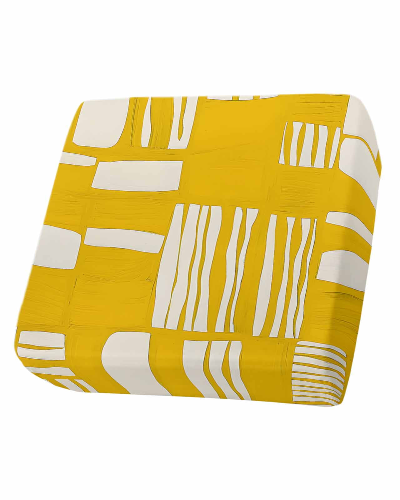 Yellow White Abstract Sofa Couch Cushion Covers Washable, Removable ...