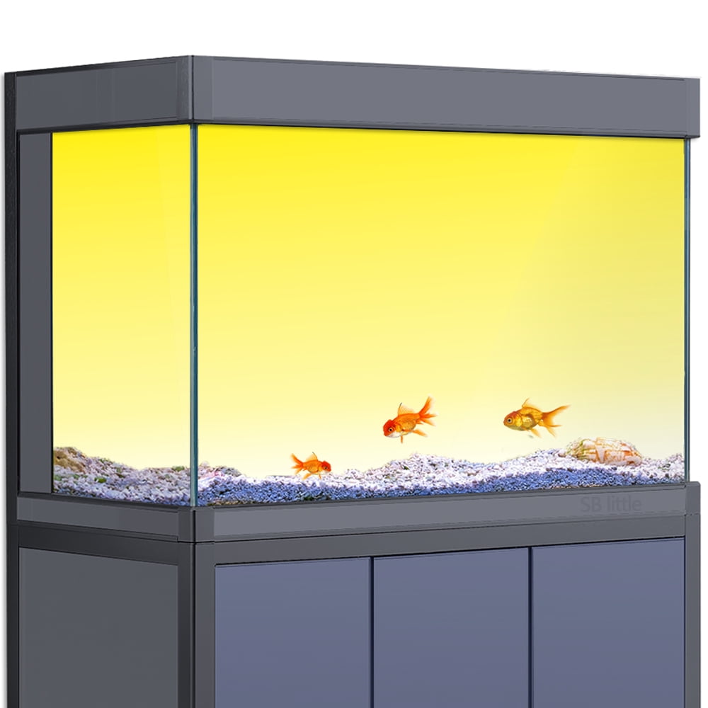 Yellow White Gradient Aquarium Background Stickers - Fish Tank Reptile ...