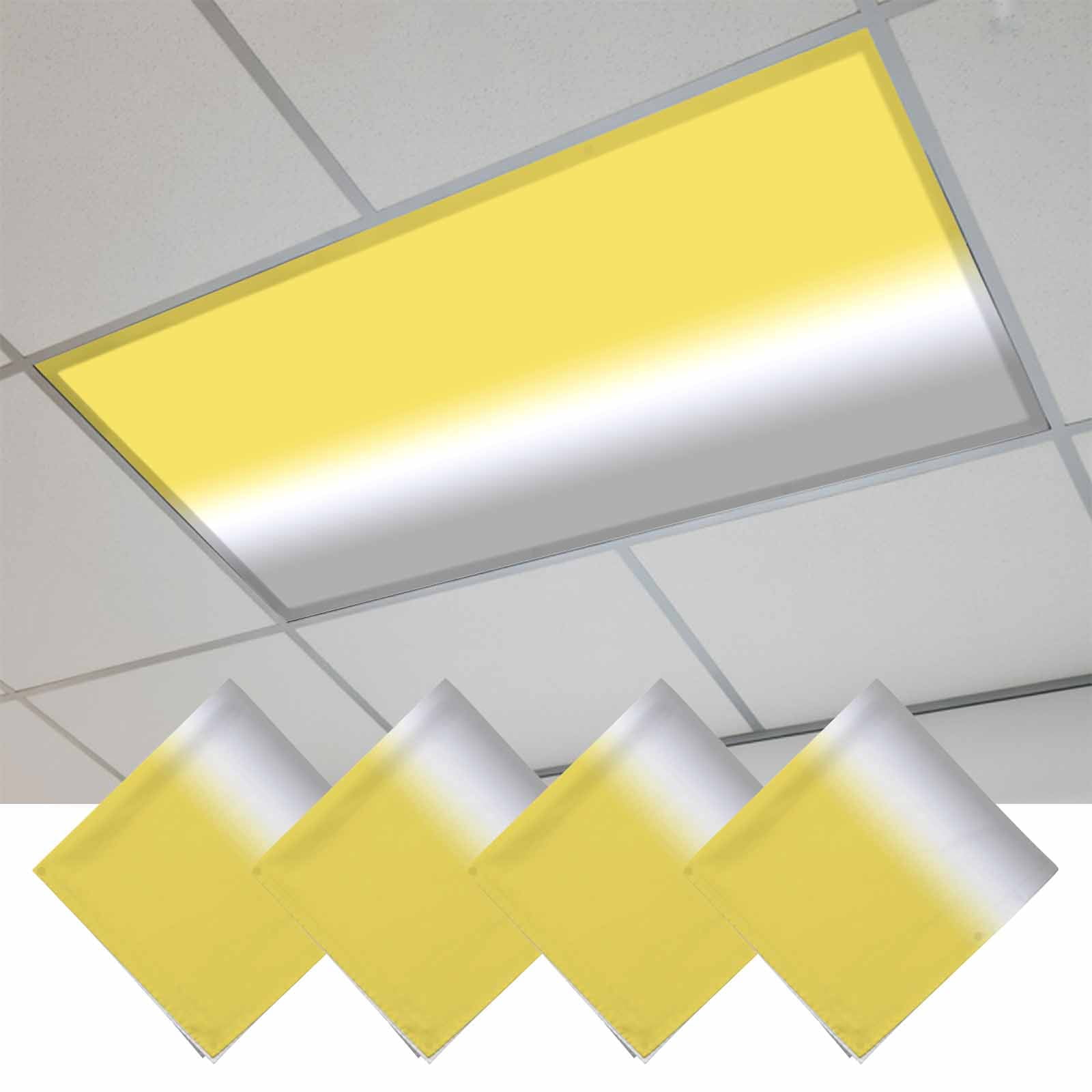 Yellow White Grey Ombre Fluorescent Light Covers, Modern Abstract ...