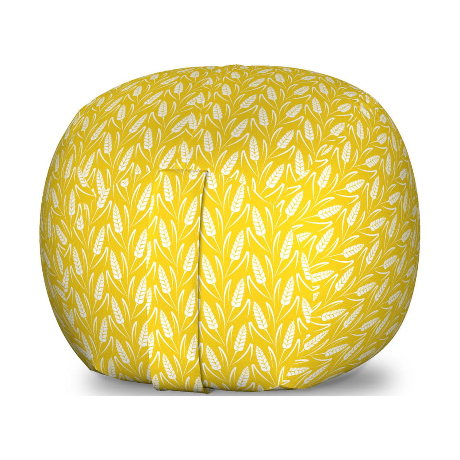 Yellow and White Storage Toy Bag Chair, Growing Rye Field Silhouettes ...