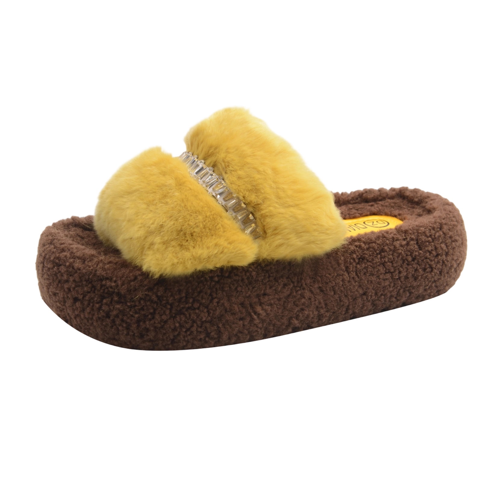 Yellow Women'S Sweet And Cool Slippers Thick Sole Height Enhancing For ...