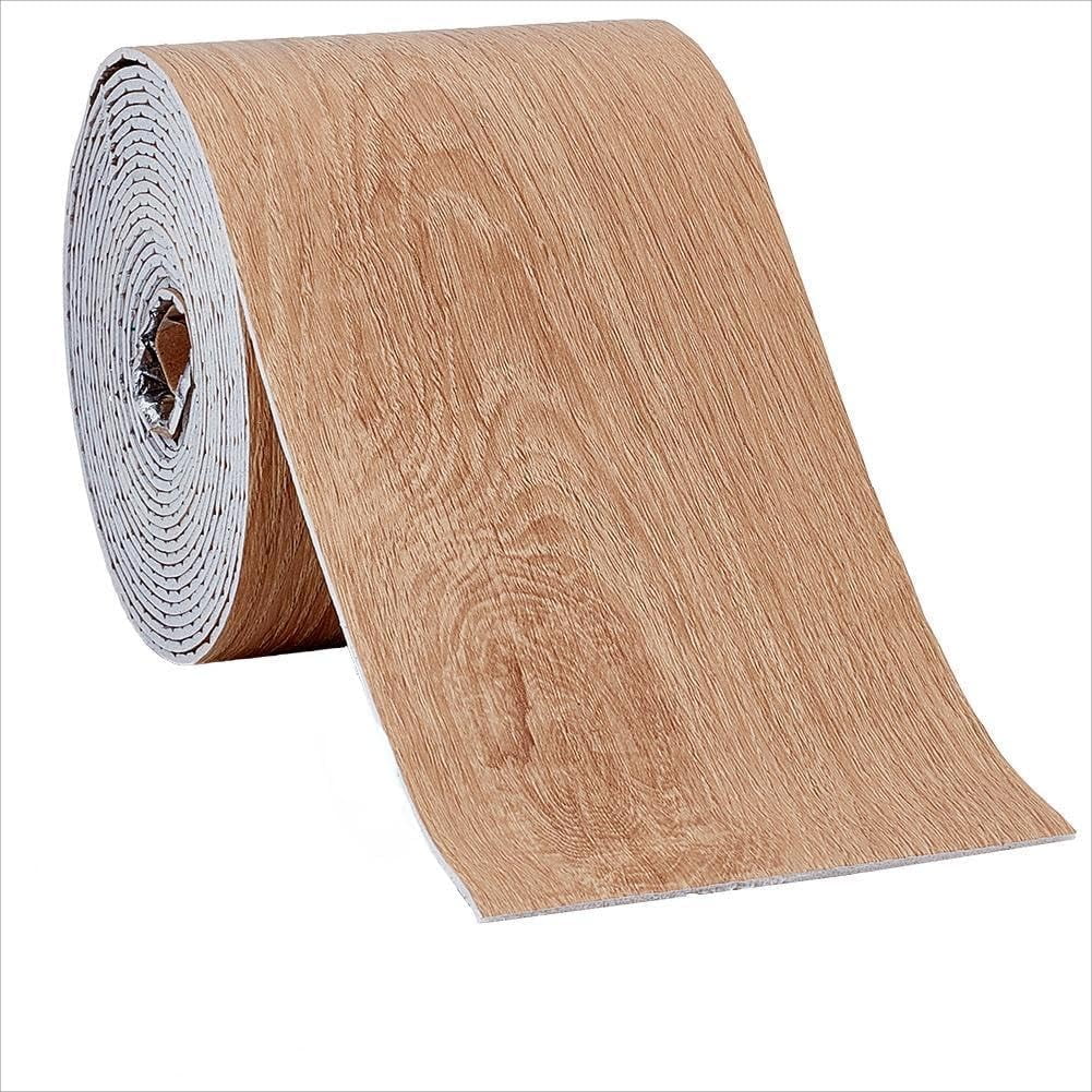 Yellow Wood Grain Self Adhesive Wallpaper Border Mirror Edge Peel and ...