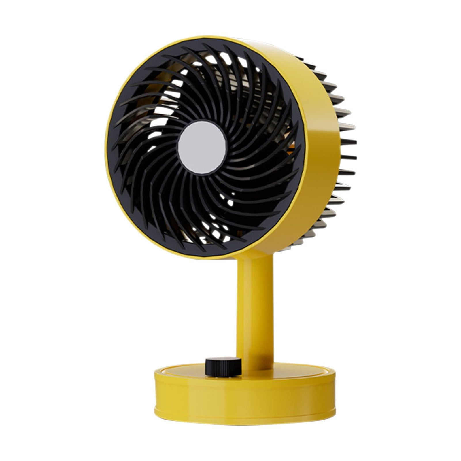 Yellow Yellow Portable Desktop Fan With Infinitely Adjustable Gears ...