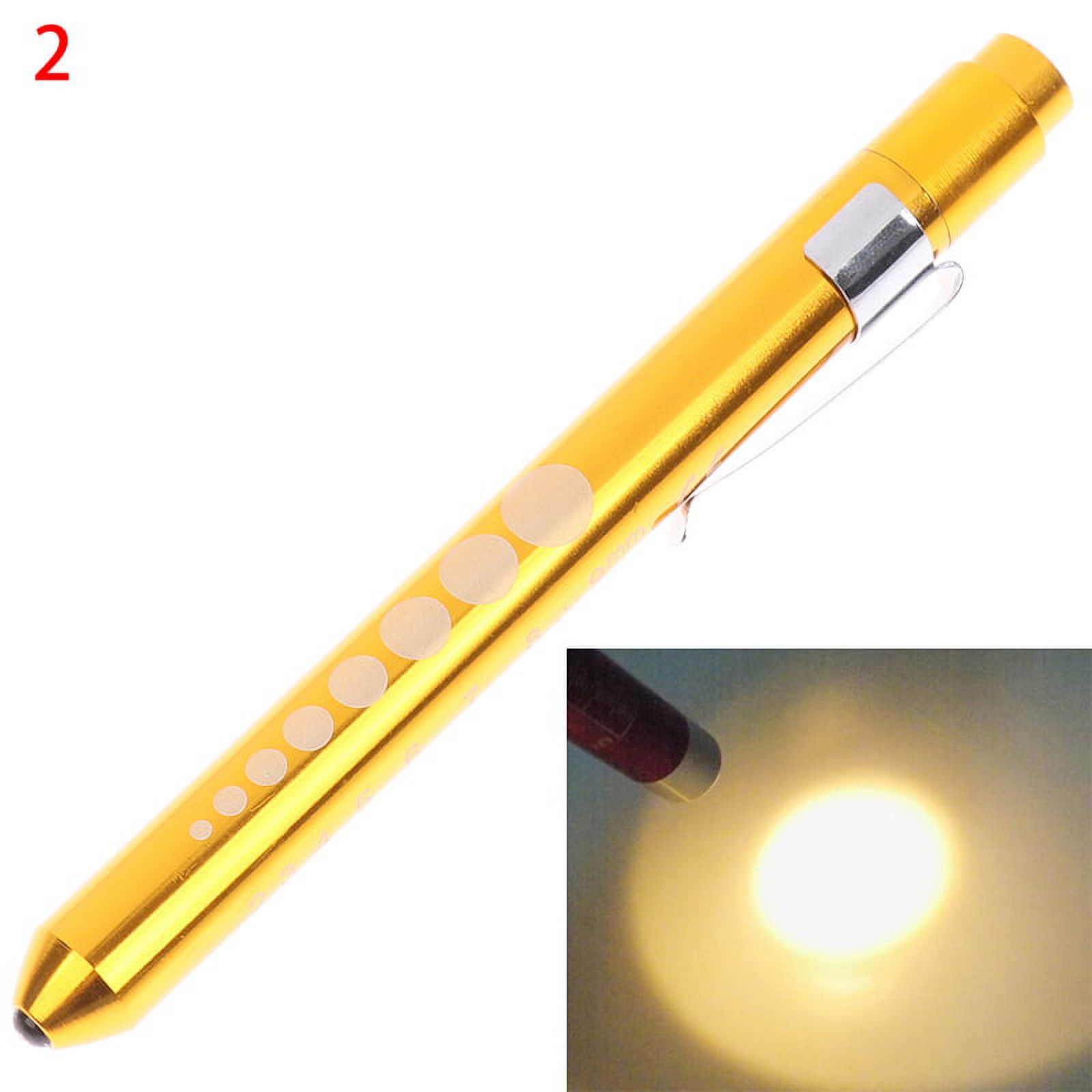 (Yellow - Yellow light) LED Flashlight Work Light First Aid Pen Light ...