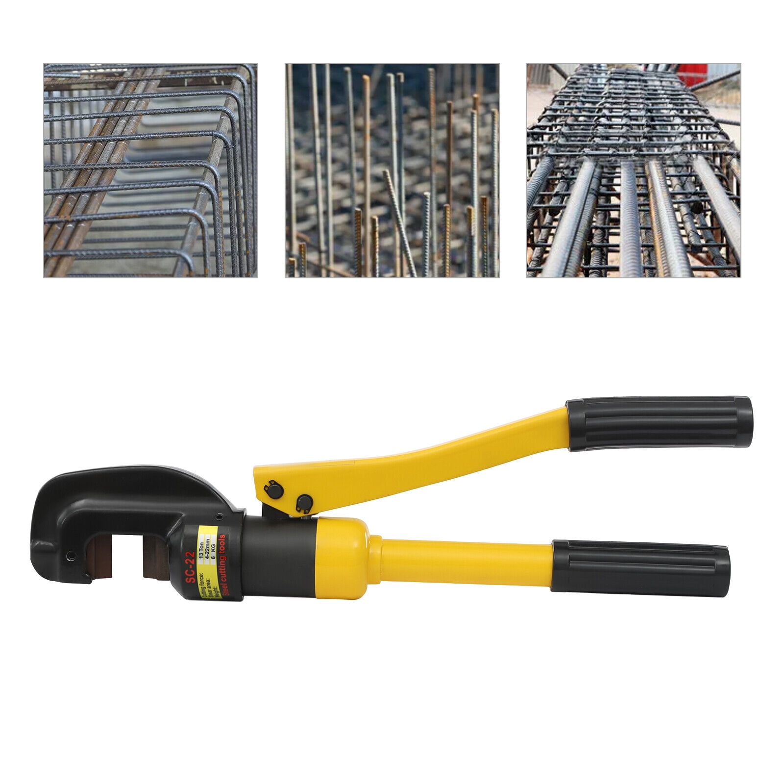 Yellow and Black Rebar Cutter, Rebar Cutting Tool, Hydraulic Rebar ...