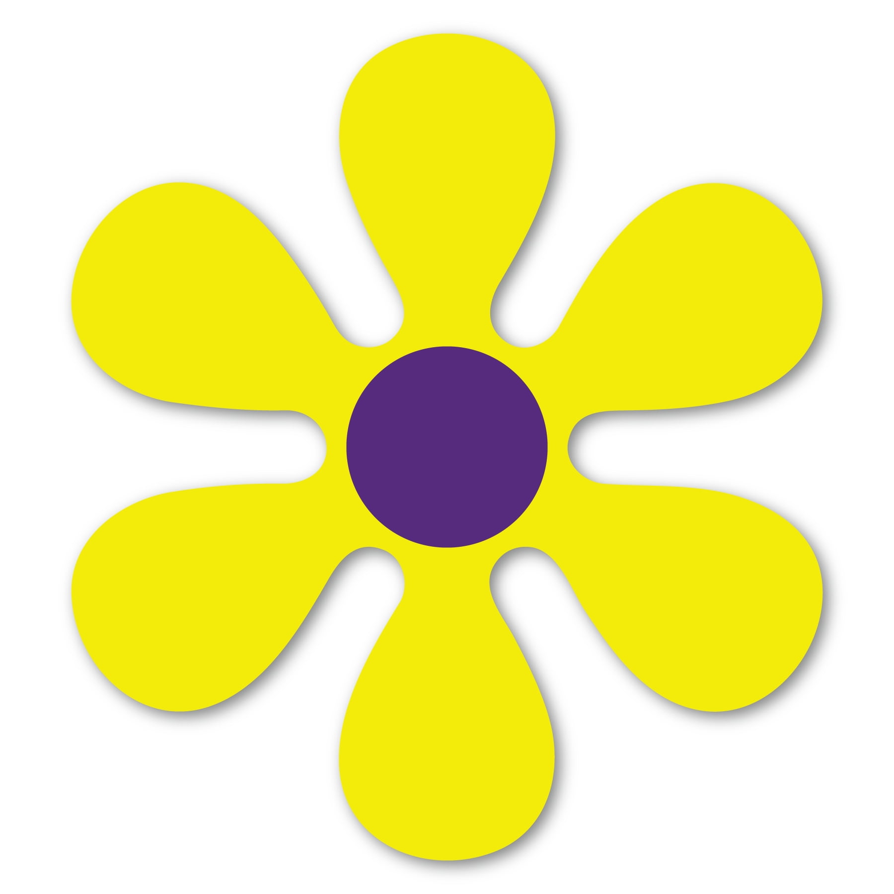 Yellow and Purple 70's Flower Magnet - Walmart.com