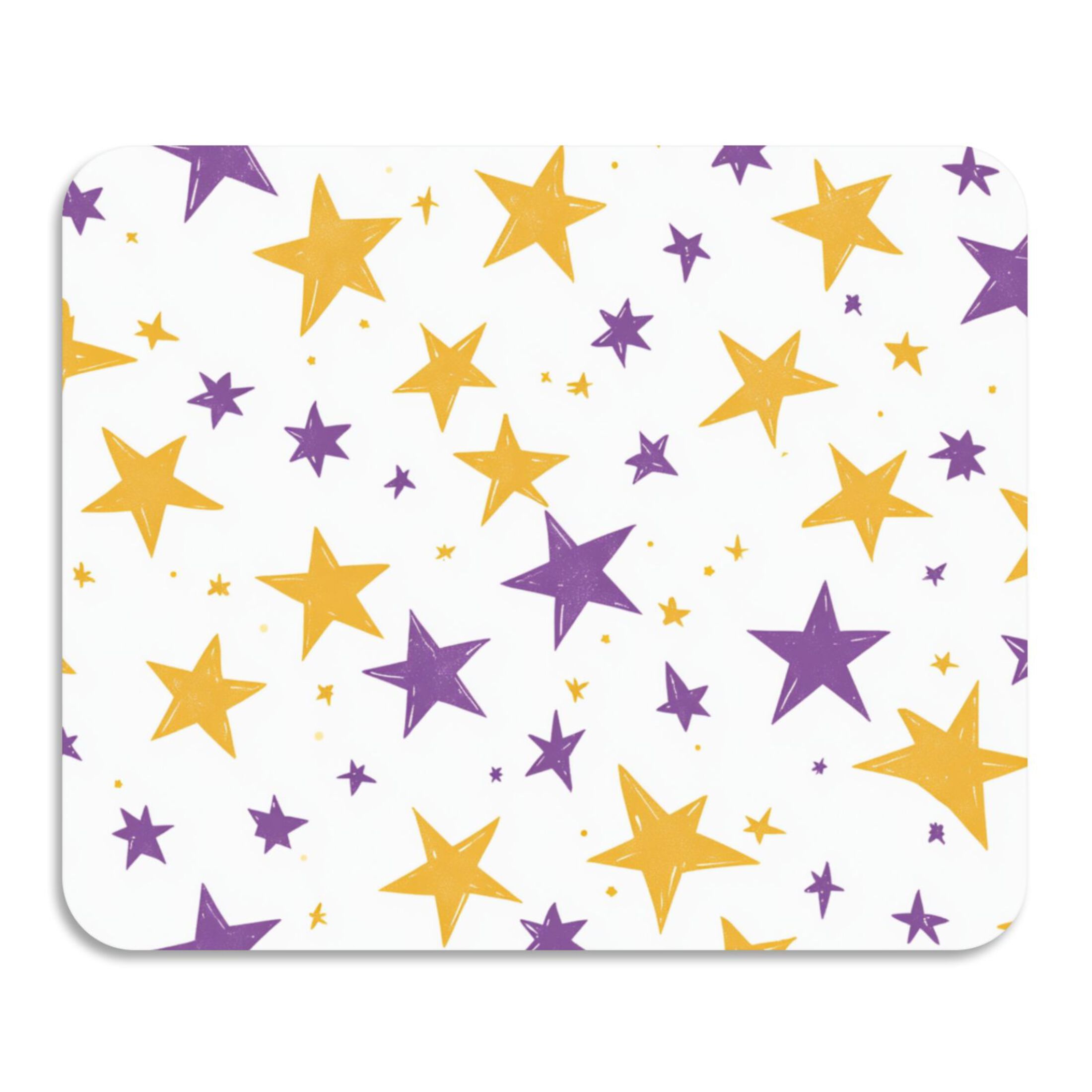 Yellow and Purple Stars Cartoon Diatomite Dish Drying Mat Drain Pad for ...