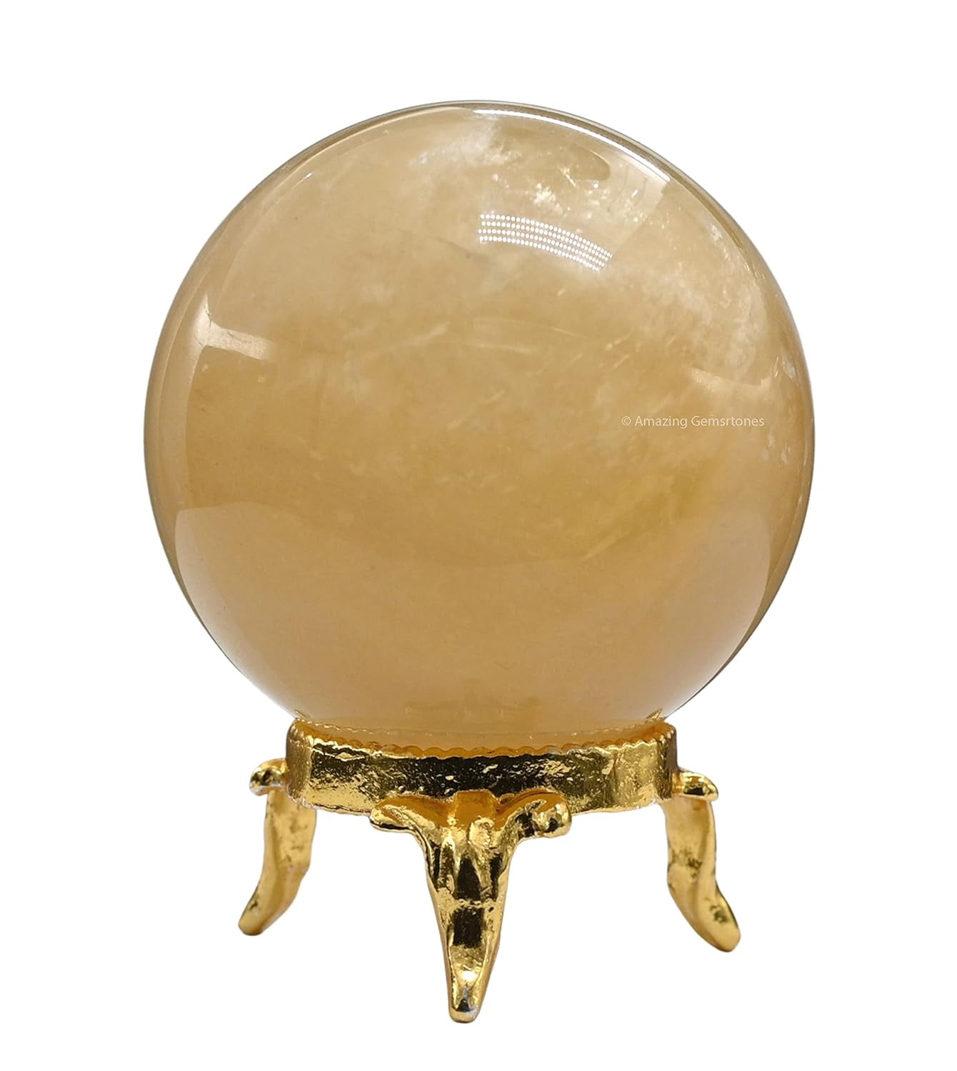 Yellow Calcite Crystal Ball Sphere 2" Inches - Walmart.com