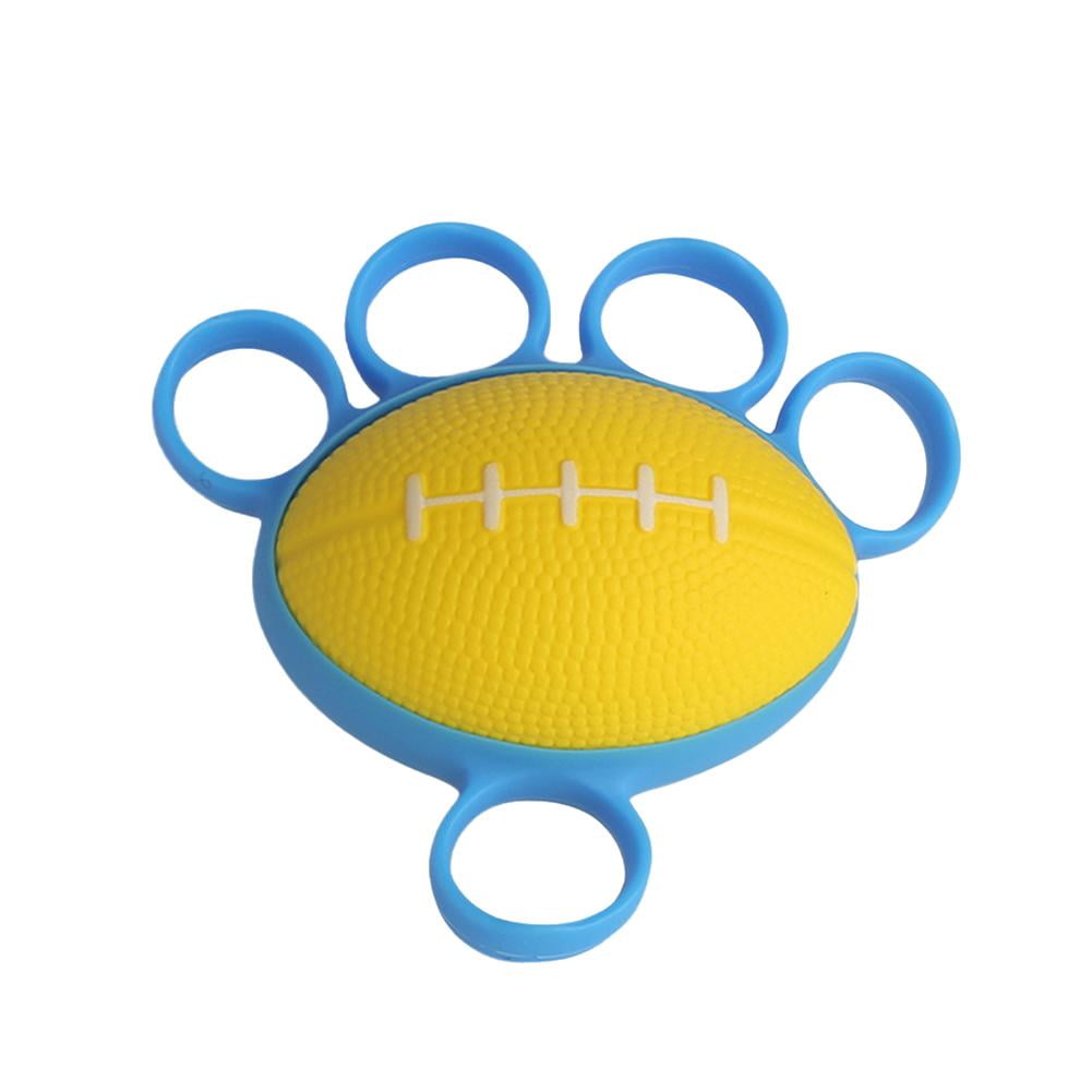 Yellow foam football + silicone five-finger sleeve (C)$ Grip ball ...