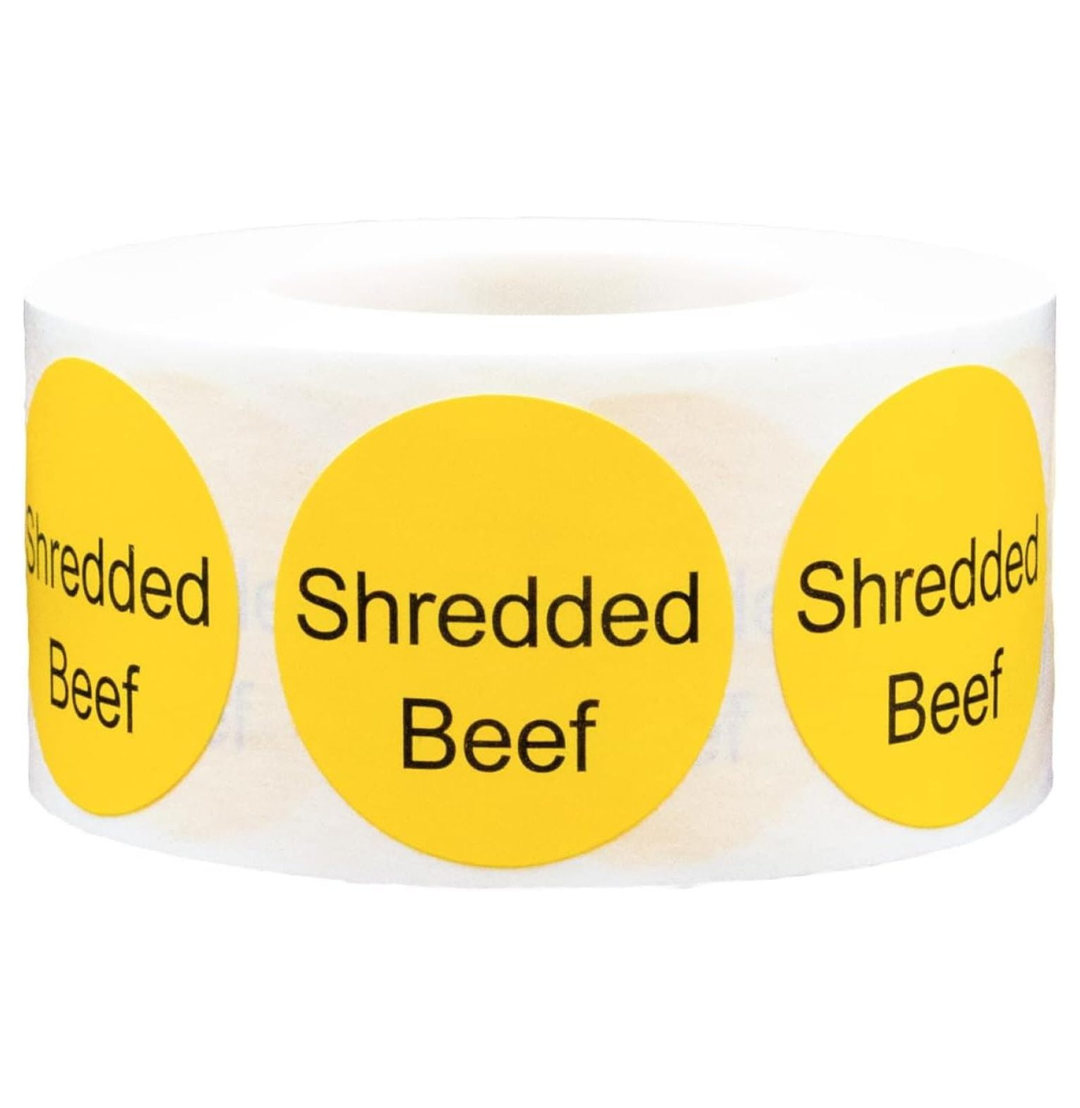 Yellow with Black Shredded Circle Dot Adhesive Stickers, 1 Inch Round ...