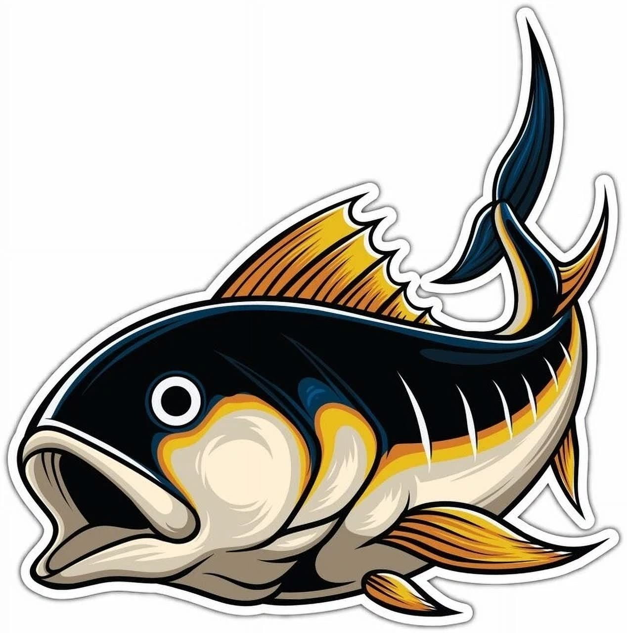 Yellowfin Tuna Fishing Fisherman Fish Car Stickerphone Decal Water ...
