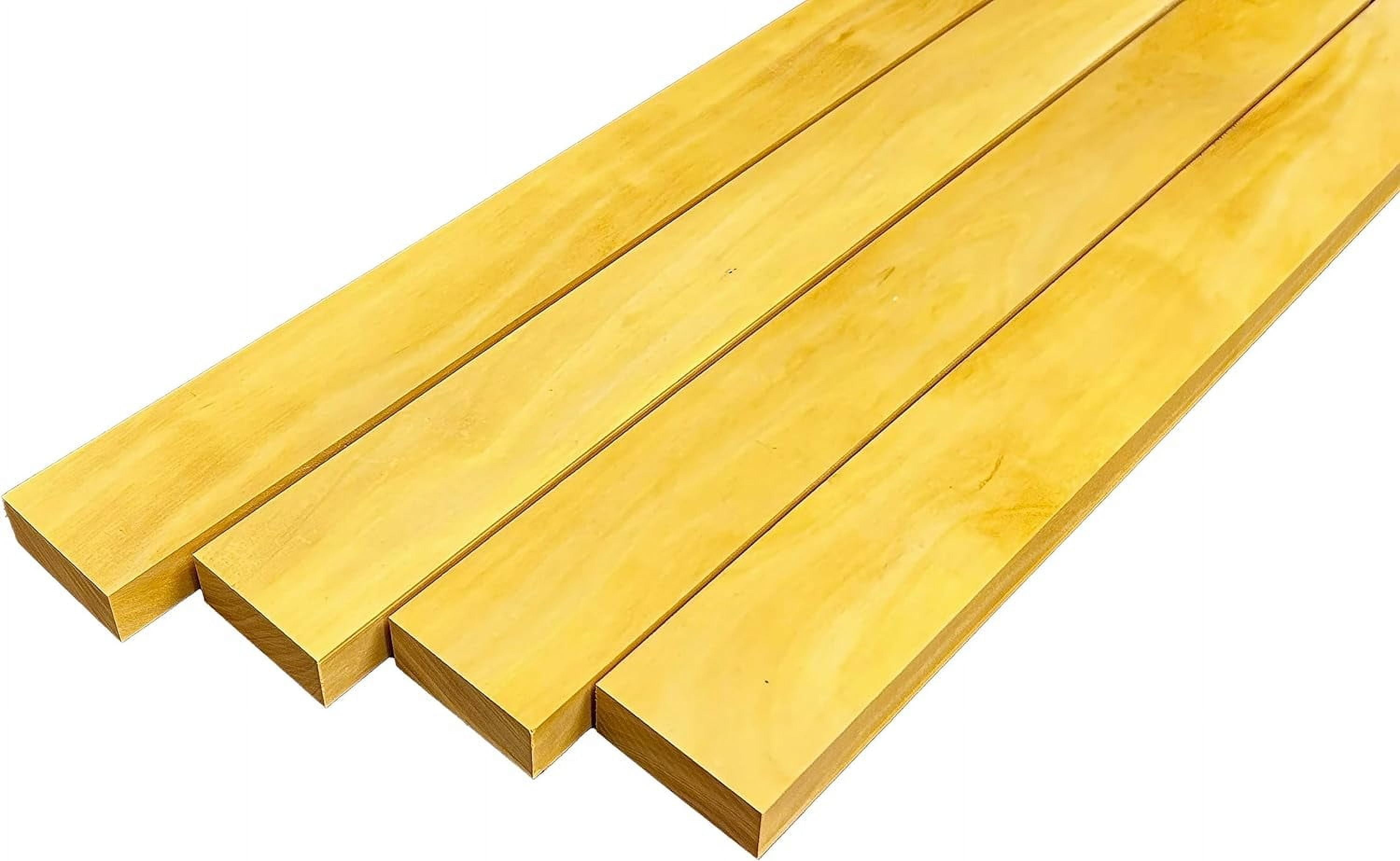 Yellowheart Lumber Boards 3/4" x 2" (4pcs) (3/4" x 2" x 24") - Walmart.com