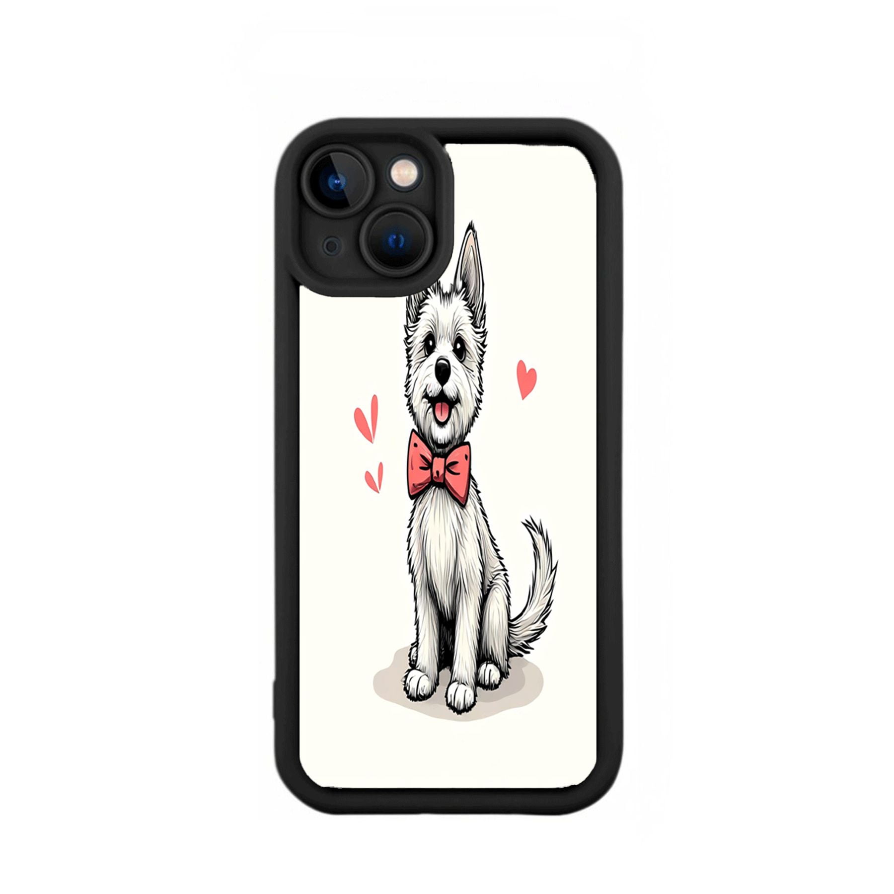Yellowing Resistant Lightweight iPhone 15 Case - Cute Cartoon Dog with ...