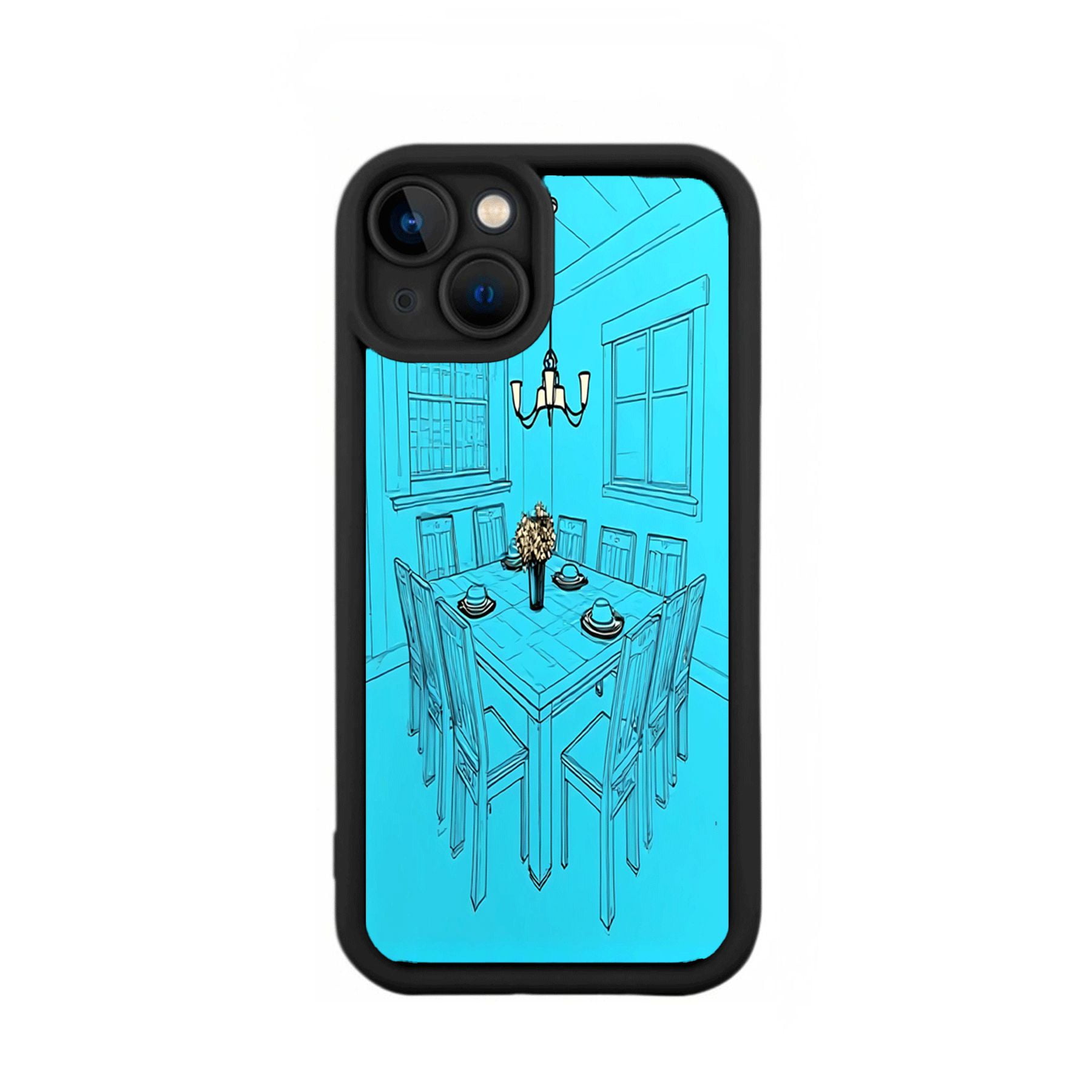 Yellowing Resistant Lightweight iPhone 15 Case - Elegant Line Drawing ...