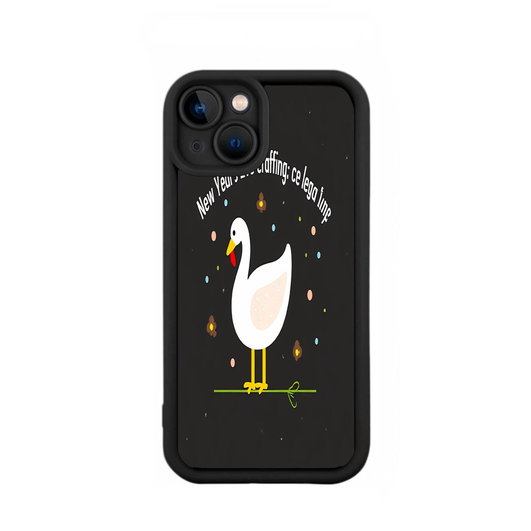 Yellowing Resistant Lightweight iPhone 15 Case - Elegant White Swan ...