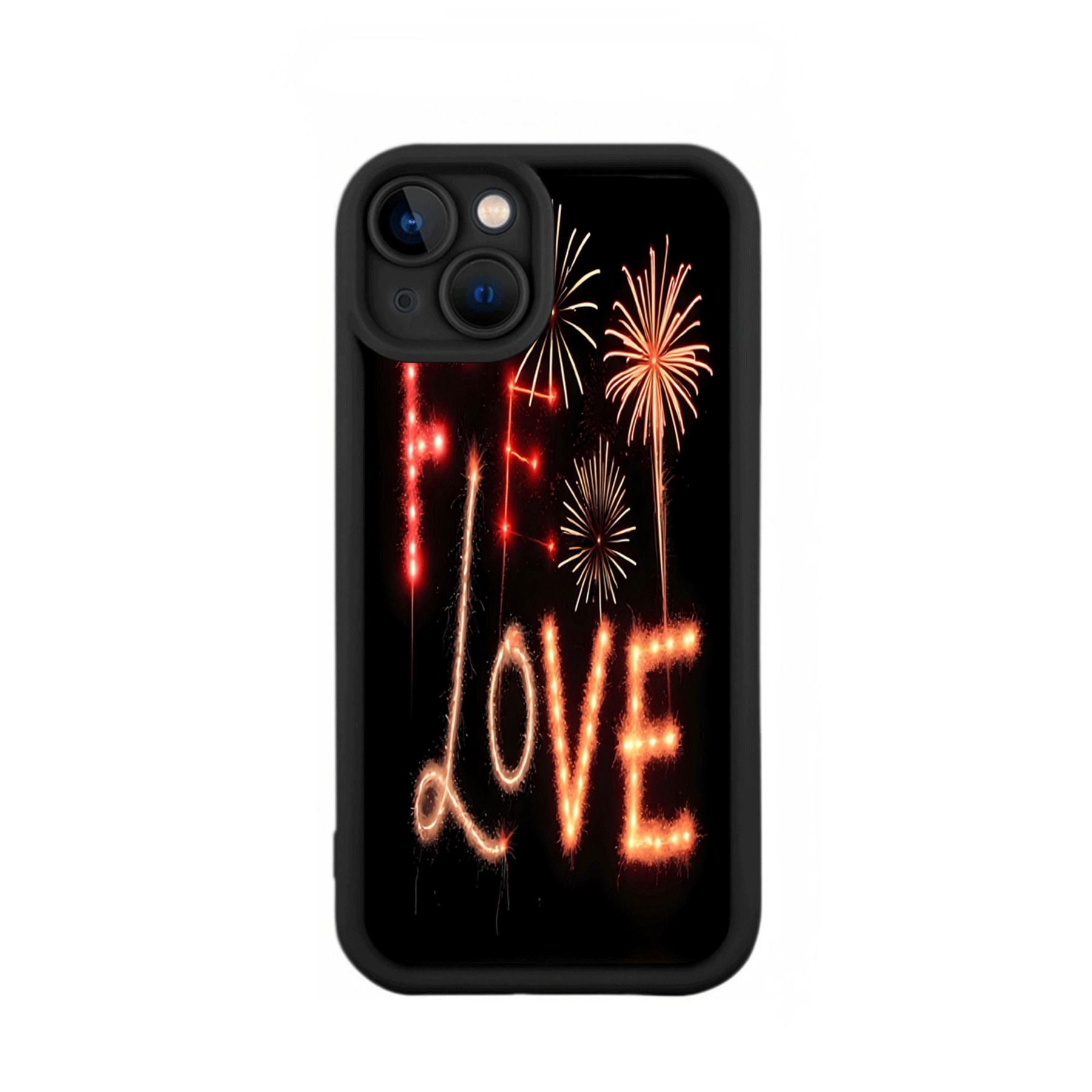 Yellowing Resistant Lightweight iPhone 15 Case - Festive ' LOVE ...