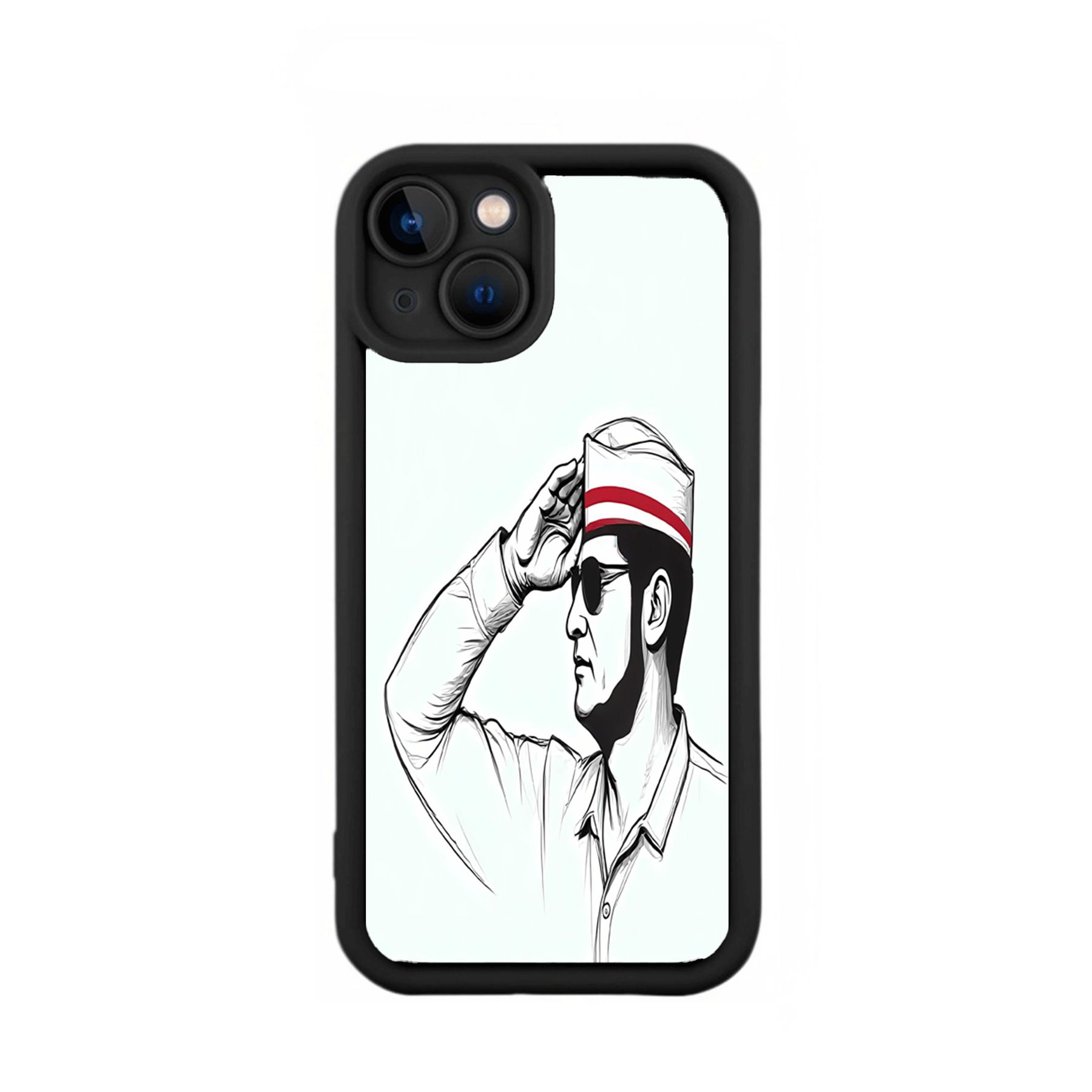Yellowing Resistant Lightweight iPhone 15 Case - Saluting Person Design ...