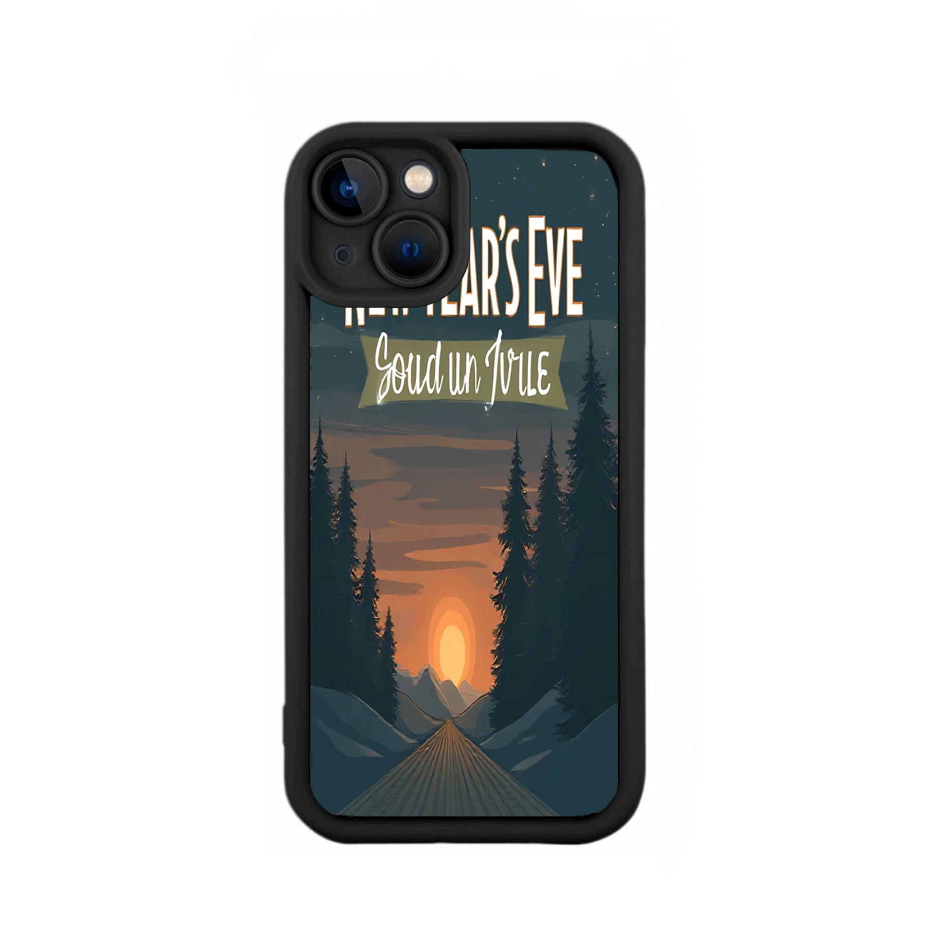 Yellowing Resistant Lightweight iPhone 15 Case - Scenic Forest Sunset ...