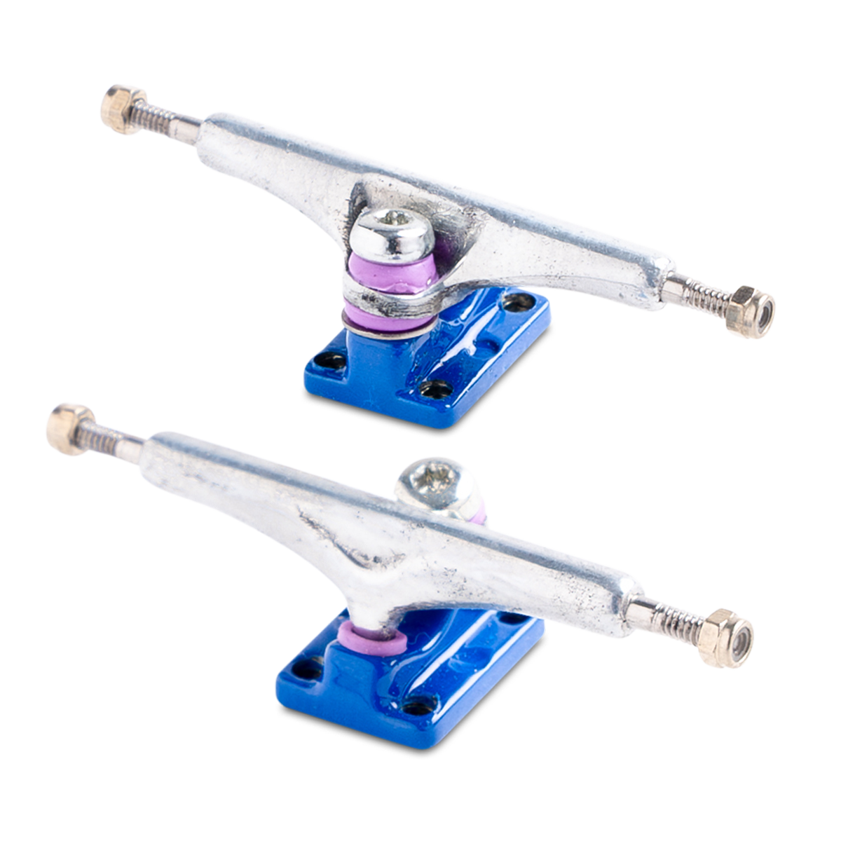 Yellowood X5 Fingerboard Y-Trucks Chrome and Blue - Walmart.com