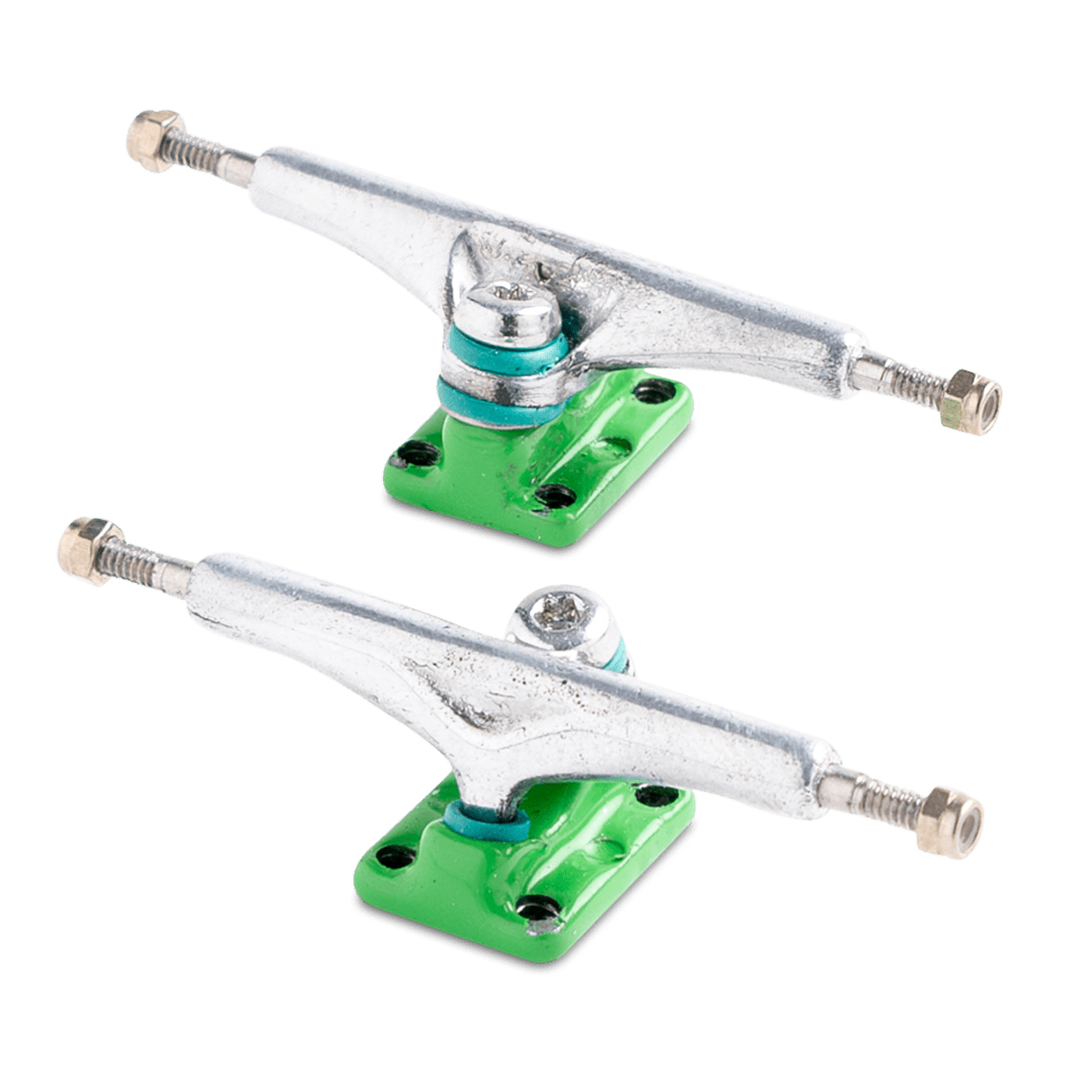 Yellowood X5 Fingerboard Y-Trucks Chrome and Green - Walmart.com