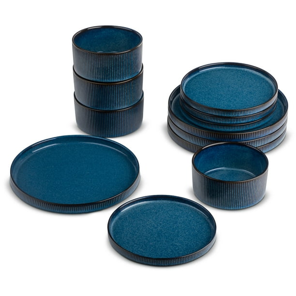 Yellowstone 12-Piece Ceramic Dinnerware Set, John Collection - Walmart.com