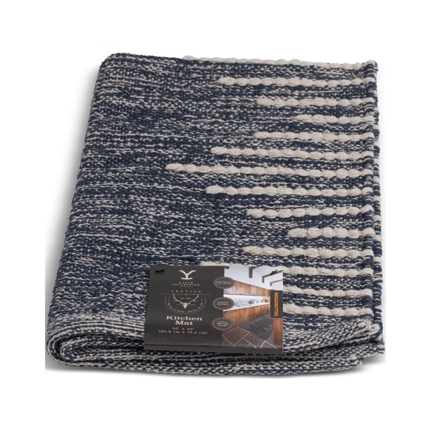 Yellowstone 20" x 30" Rustic Two-Tone Kitchen Mat, Kayce Collection ...